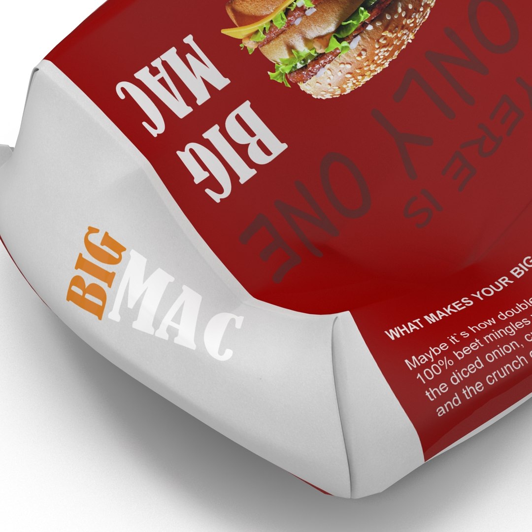 3d crumpled burger box big model