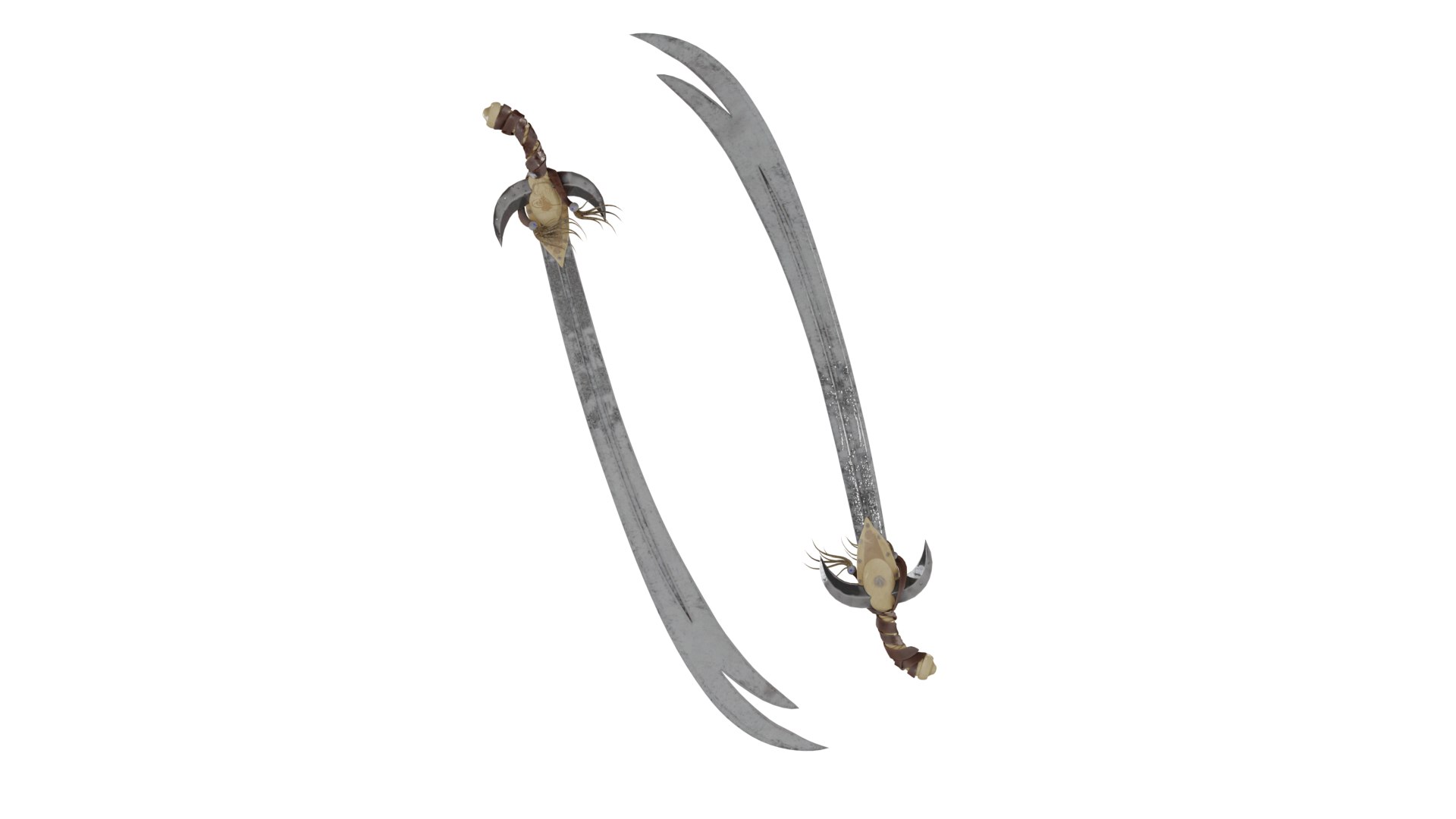 3D Duel Wielding Scimitar Swords Model - TurboSquid 1933783