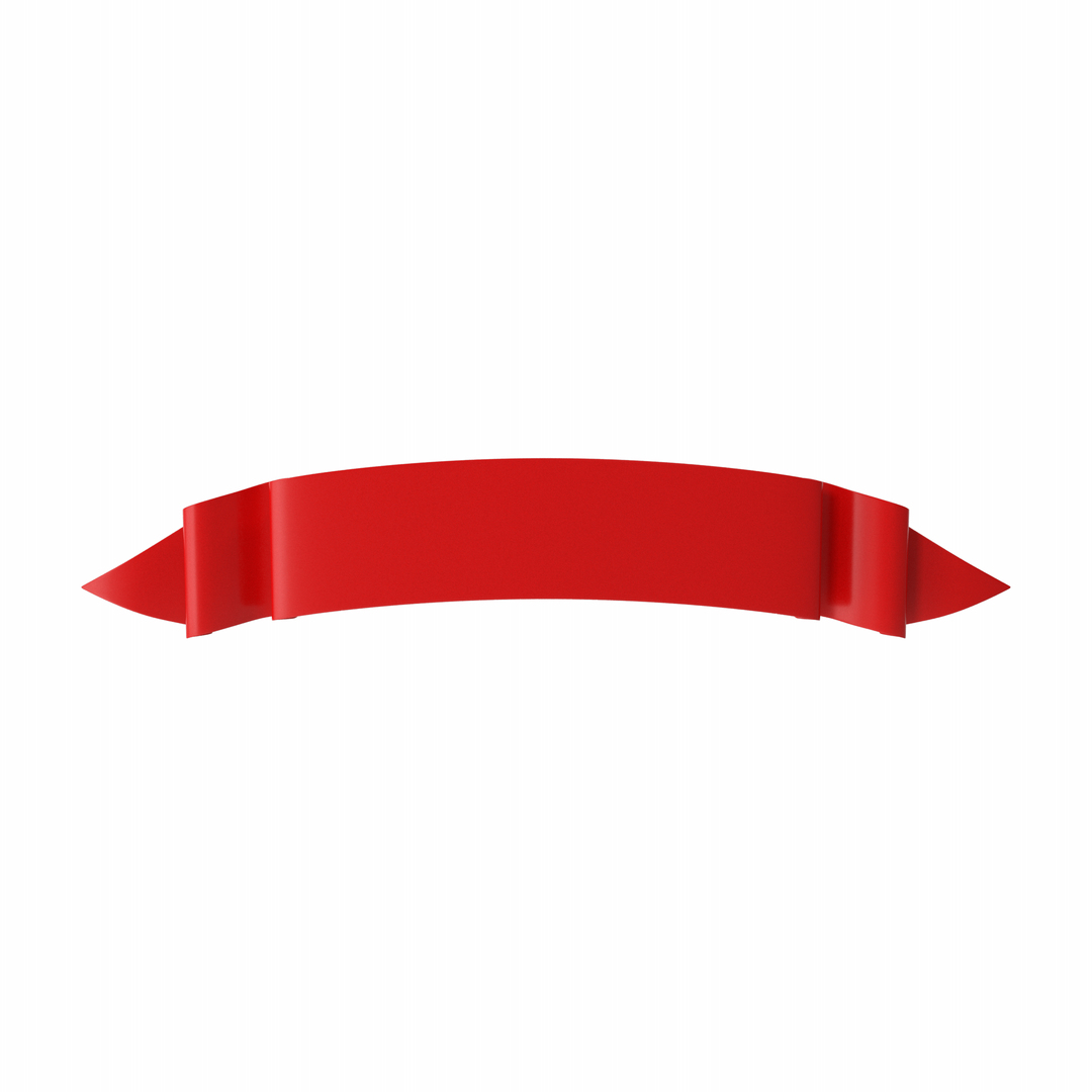 3D Red Ribbon Banner - TurboSquid 2035521