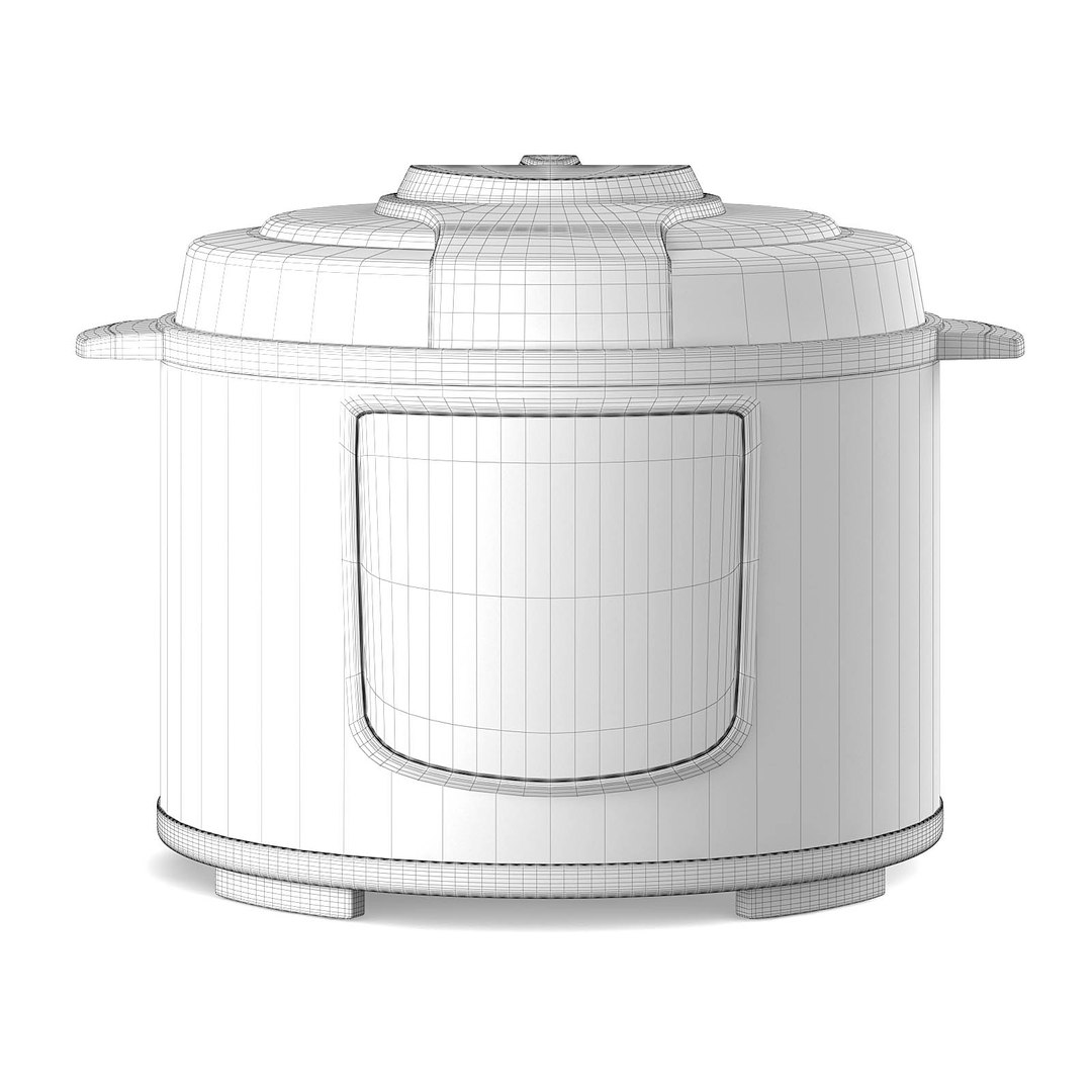 3D Model Silver Pressure Cooker - TurboSquid 1437435