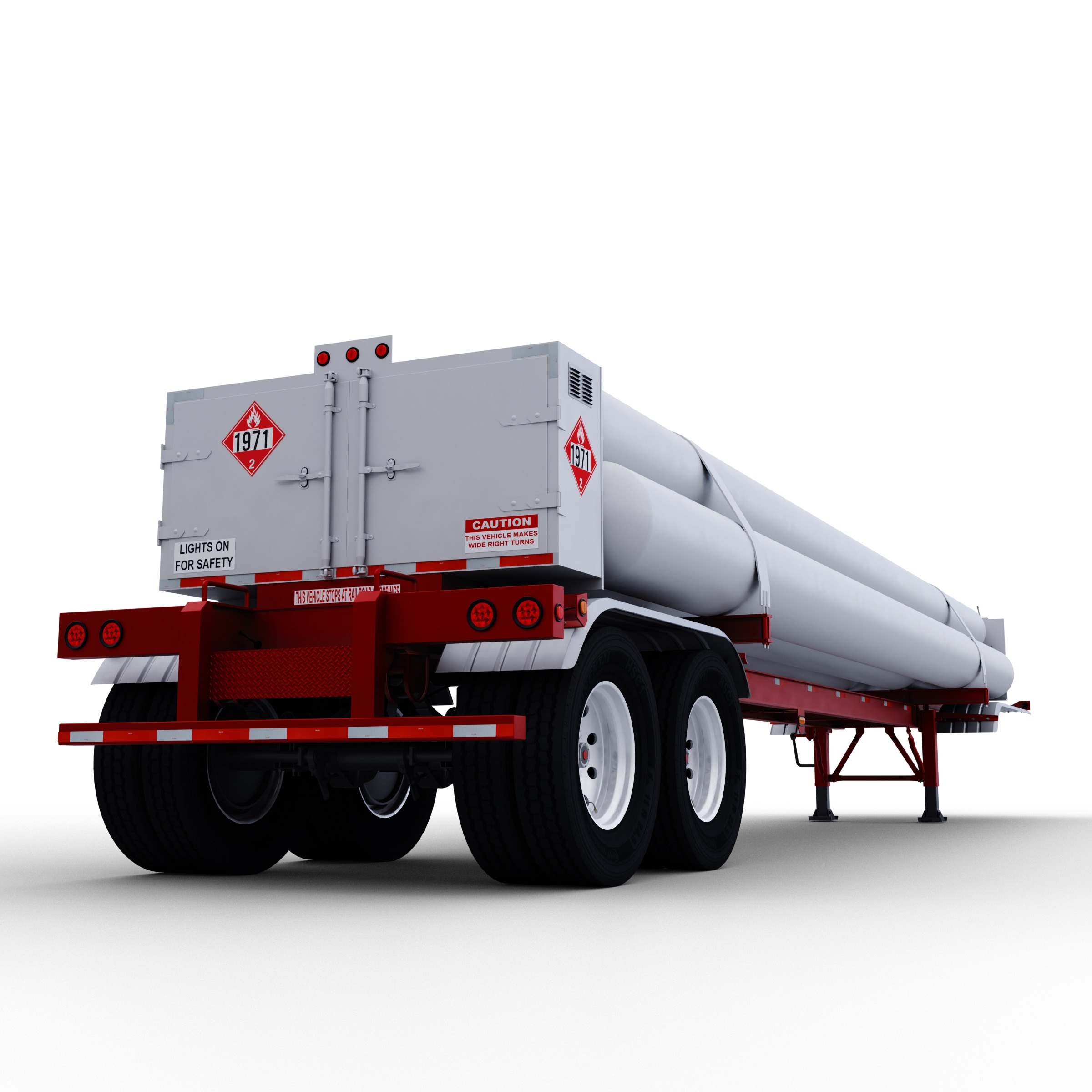 Tube trailer 3D model - TurboSquid 1262632
