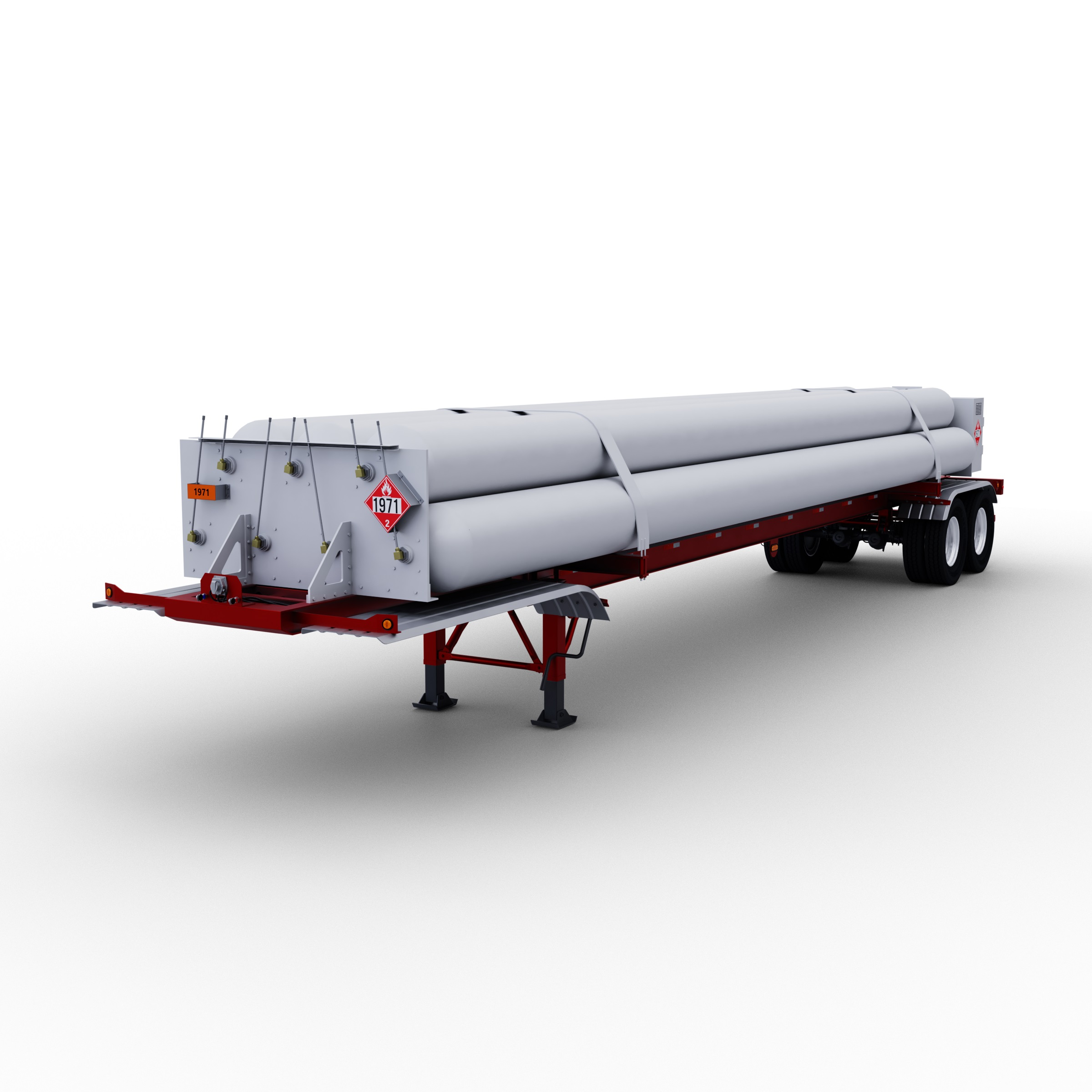 Tube trailer 3D model - TurboSquid 1262632