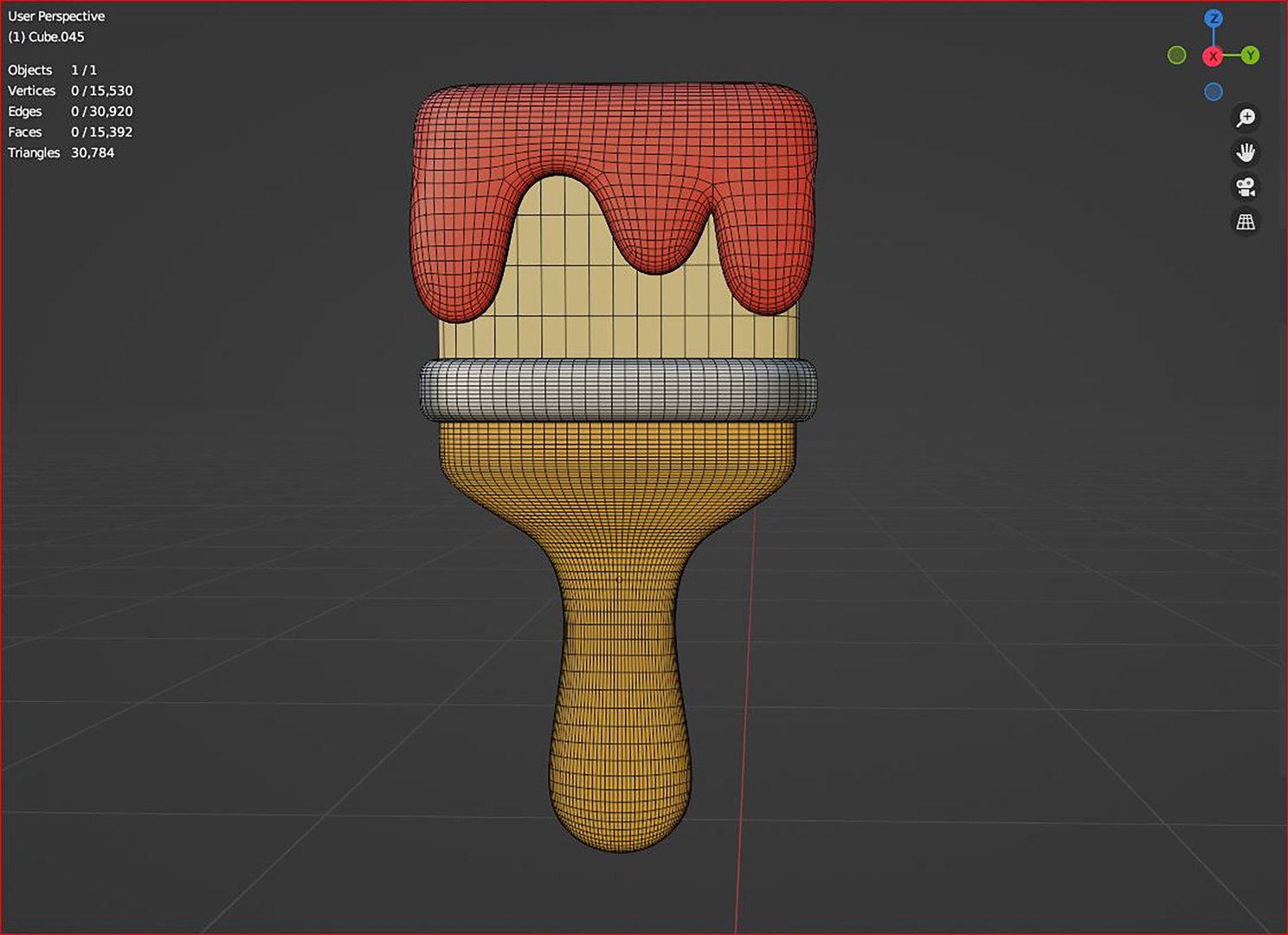 3d Paint Brush Icon 3D Model - TurboSquid 2066419