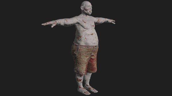 3D zombie obese model - TurboSquid 1663469