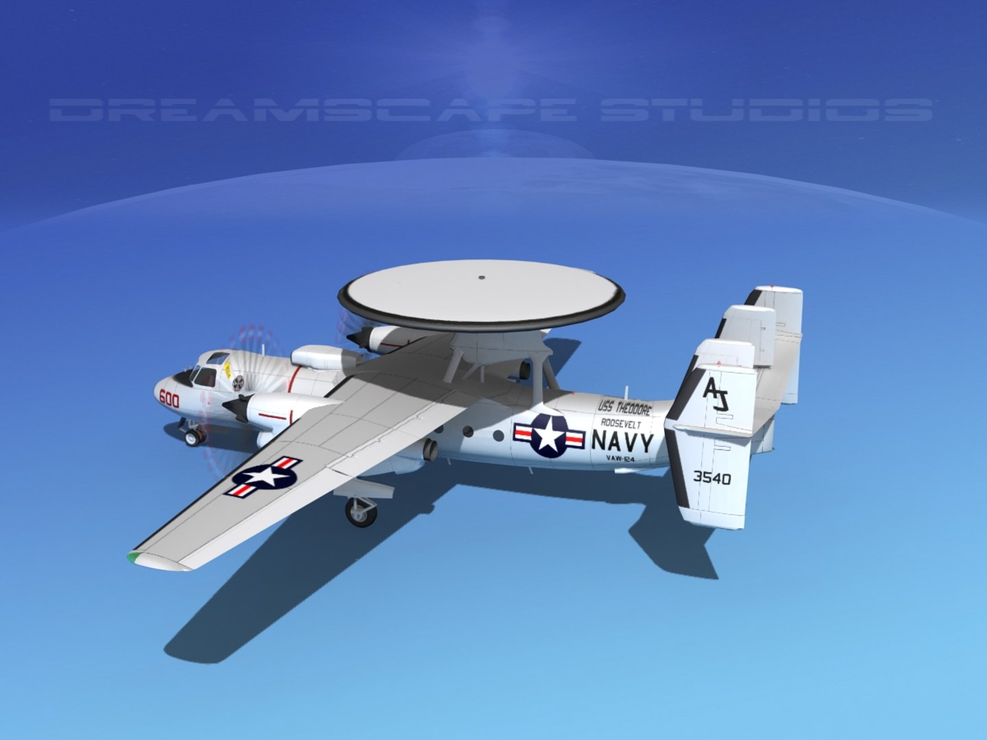 Grumman E-2c Hawkeye 3d Max