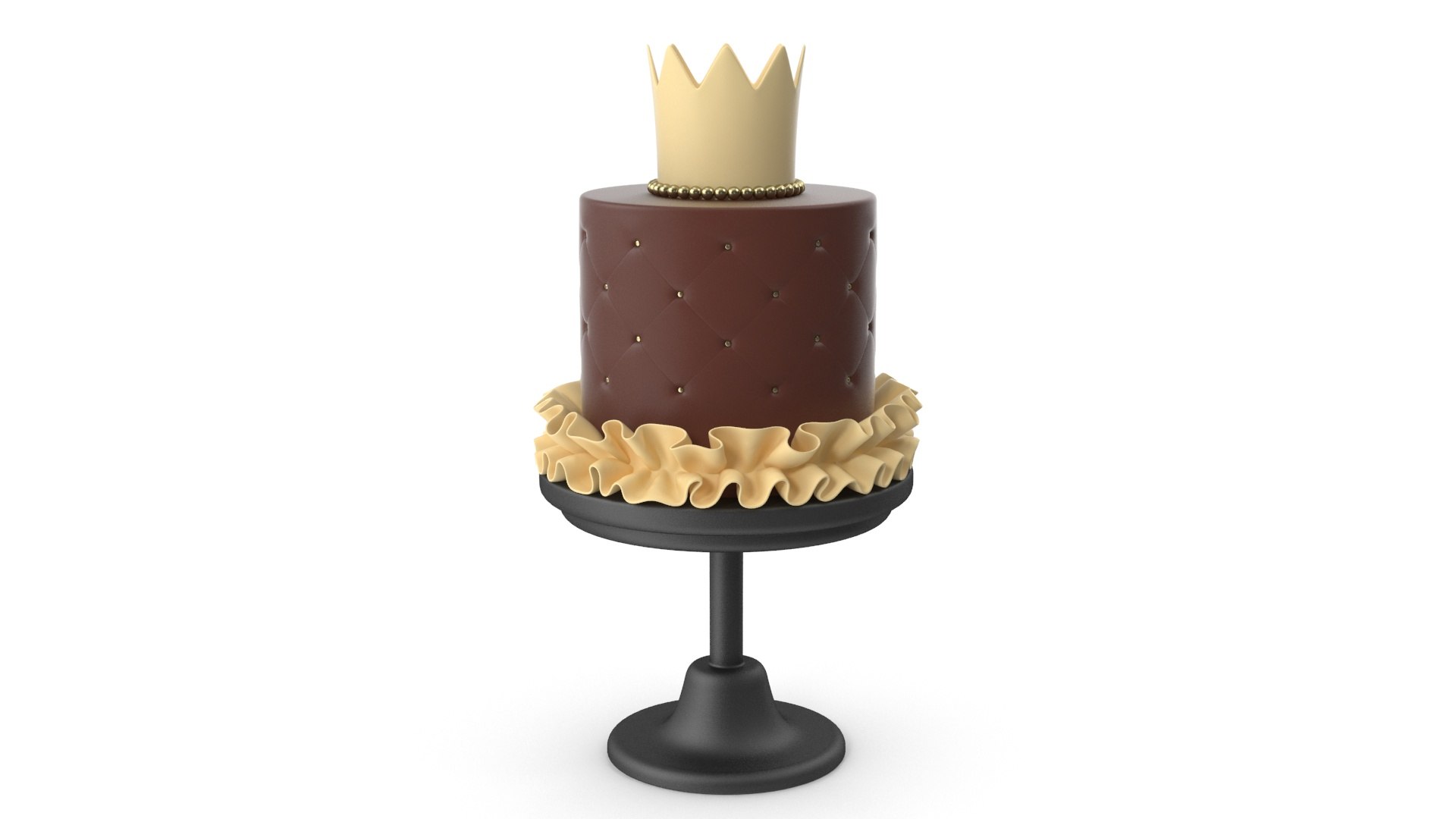 3D Princess Baby Chocolate Cake Model - TurboSquid 1813420