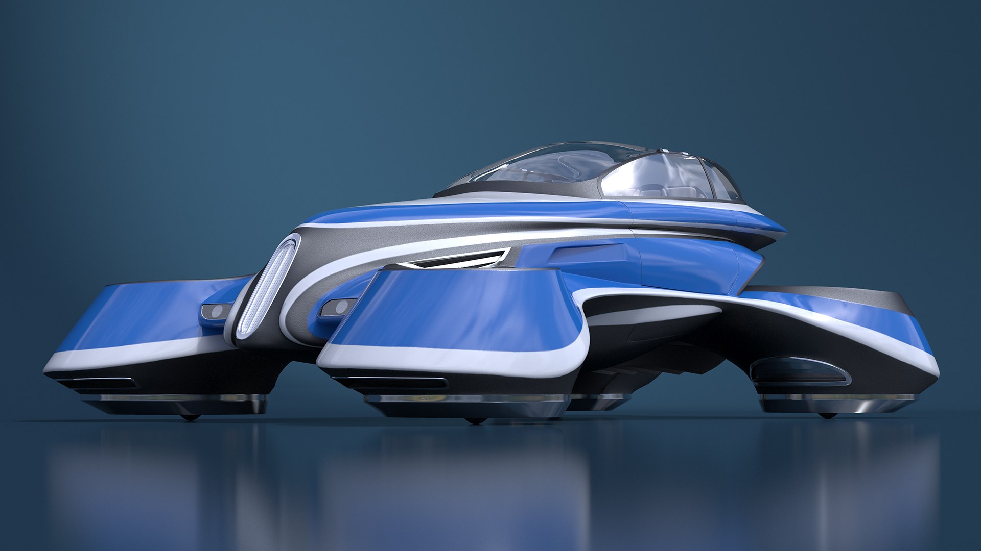 Hover Car Concept By Lazzarini Blue 3D - TurboSquid 2272807
