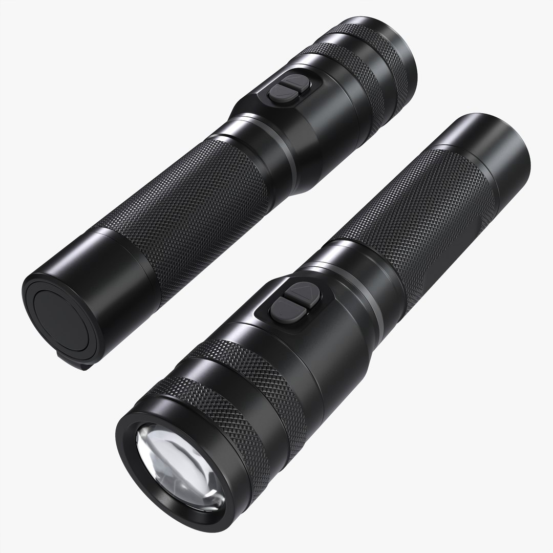 3D Rechargeable LED Flashlight 01 - TurboSquid 1809339