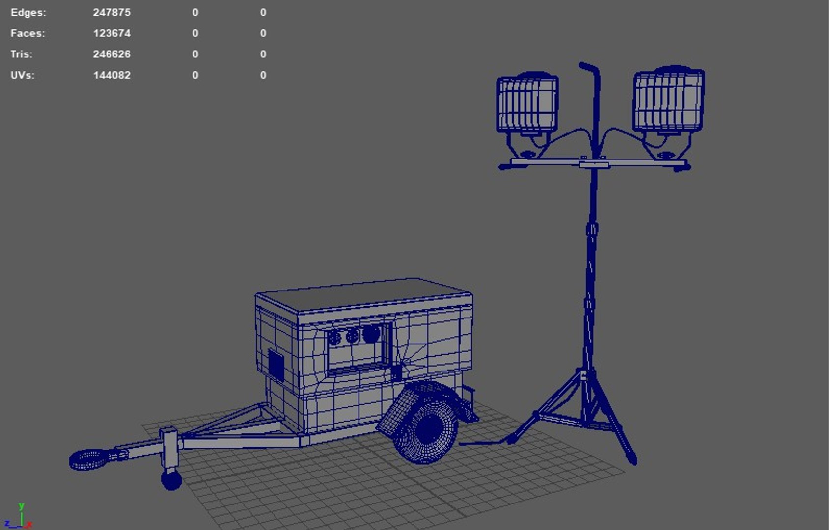 Light Stand With Generator 3D Model Model - TurboSquid 2370815