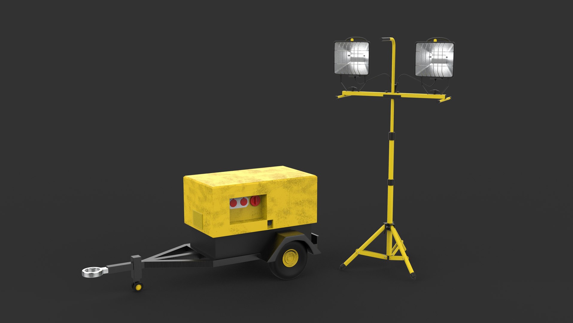 Light Stand With Generator 3D Model Model - TurboSquid 2370815