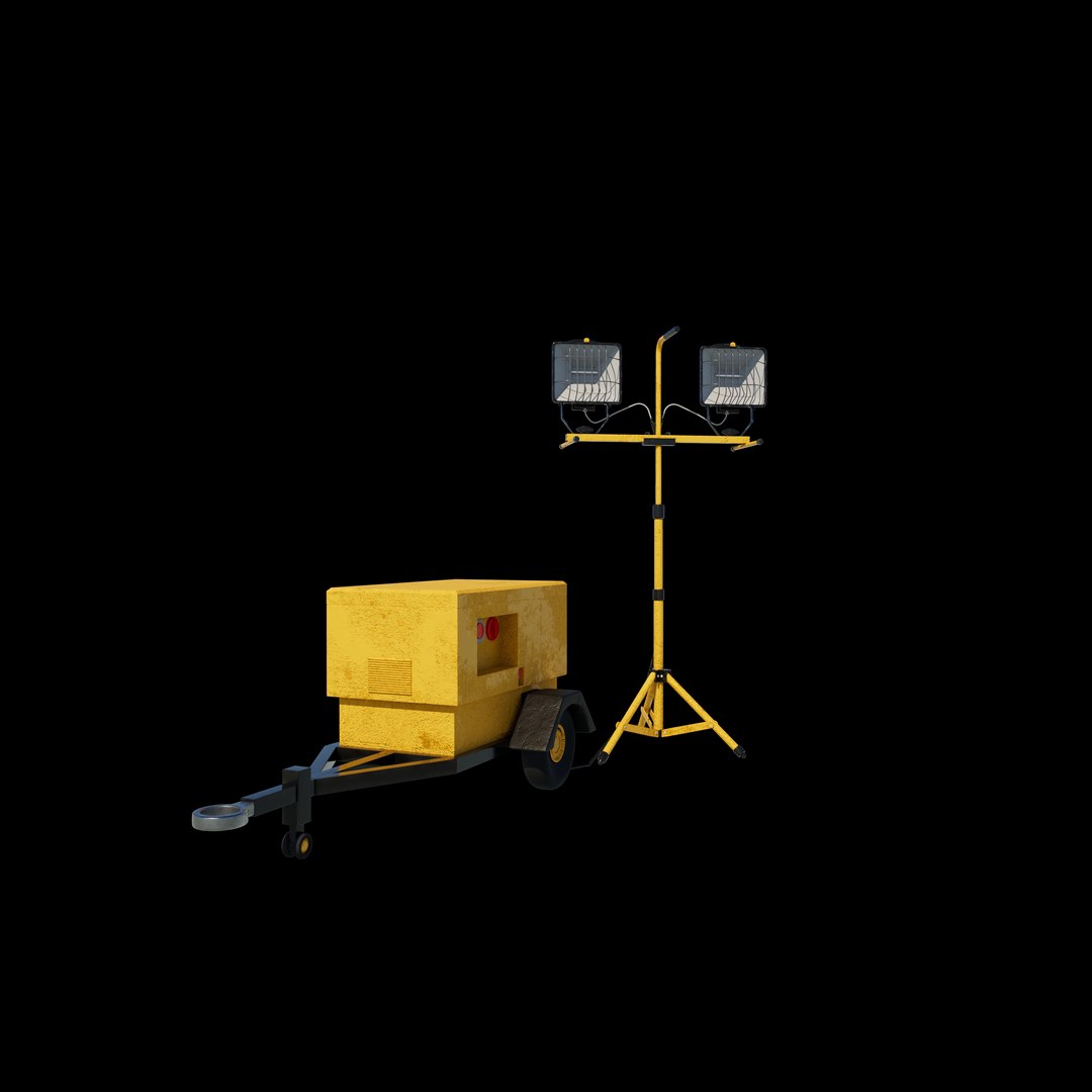 Light Stand With Generator 3D Model Model - TurboSquid 2370815