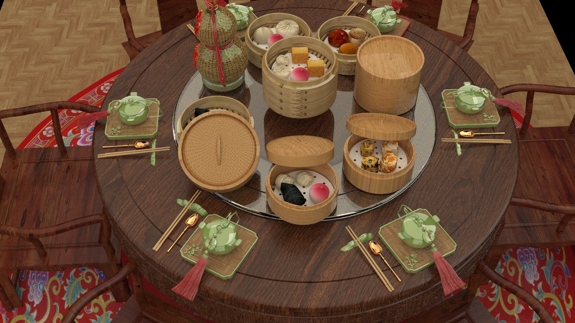 Chinese Dim Sum 3D Model - TurboSquid 2205554