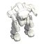rigged battle mech 3d model