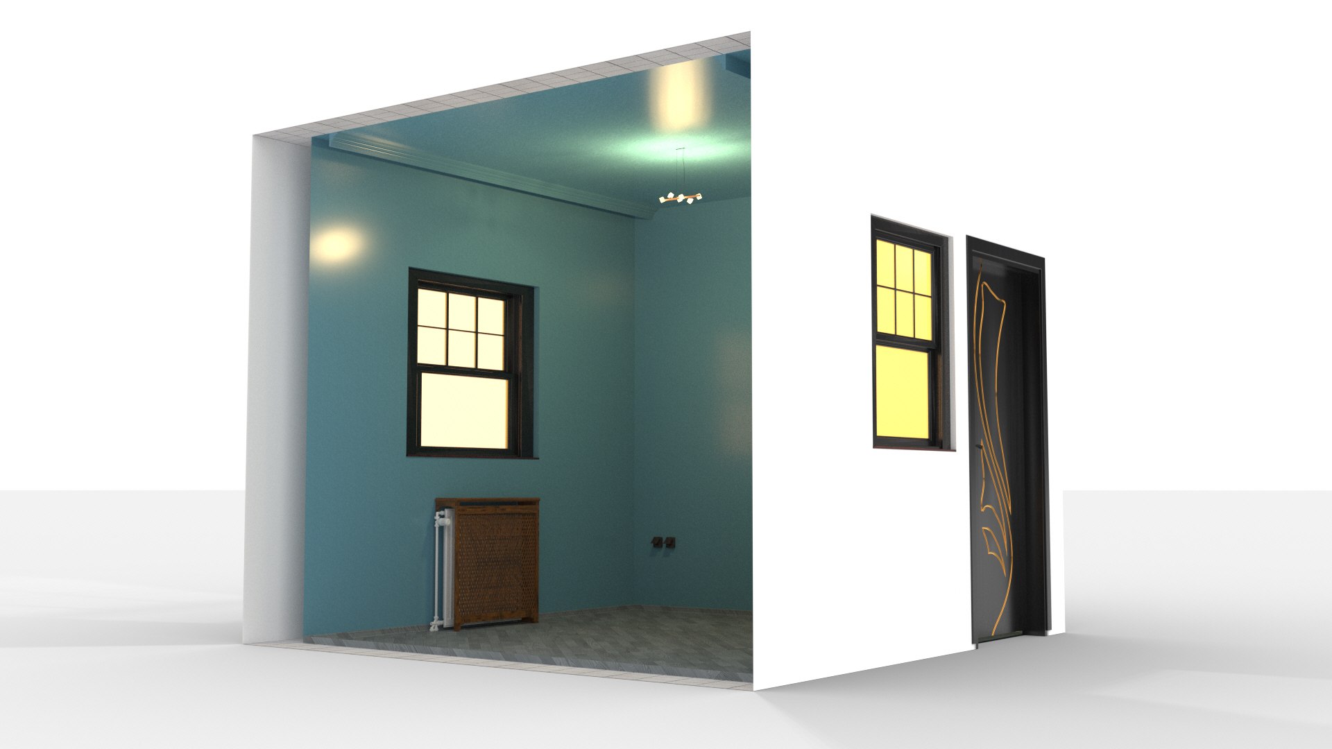 3D model Bedroom Type 1 Interior Design without Furnitures - TurboSquid ...
