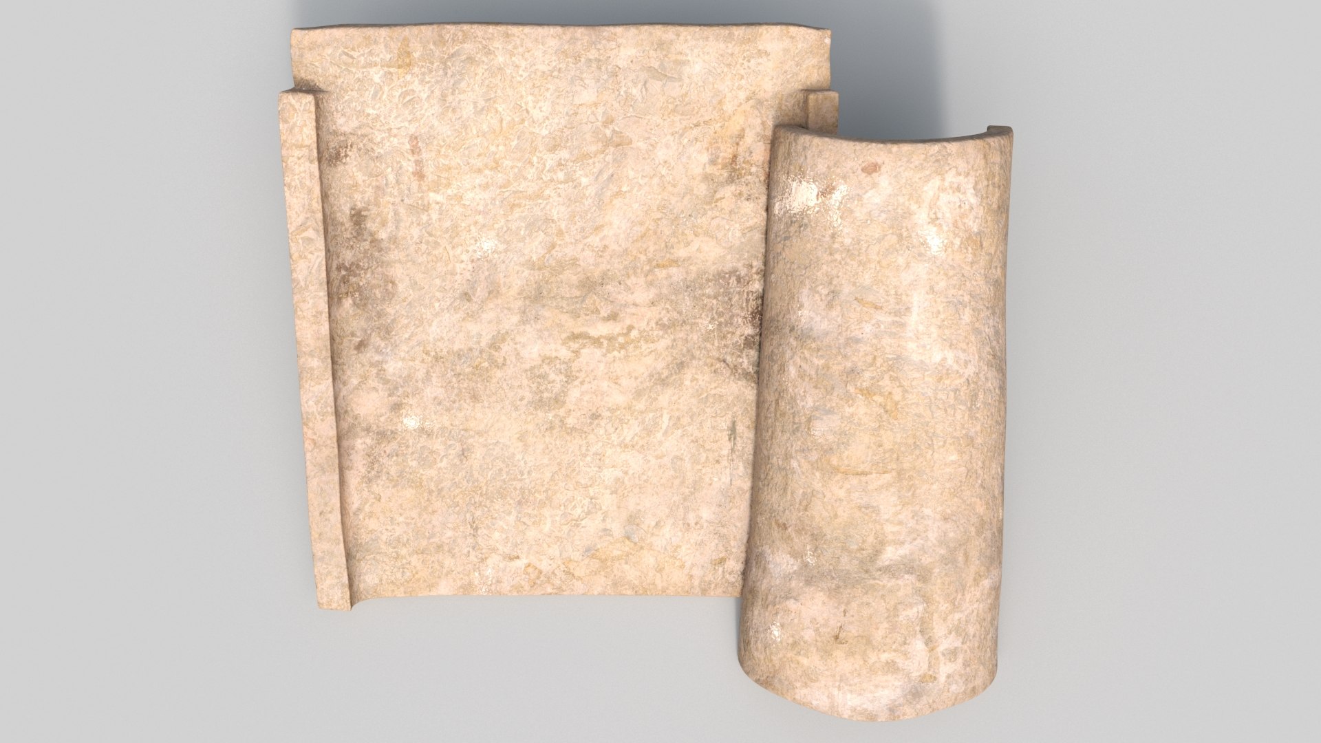 3D Beige Roman Roof Tile - TurboSquid 1983039