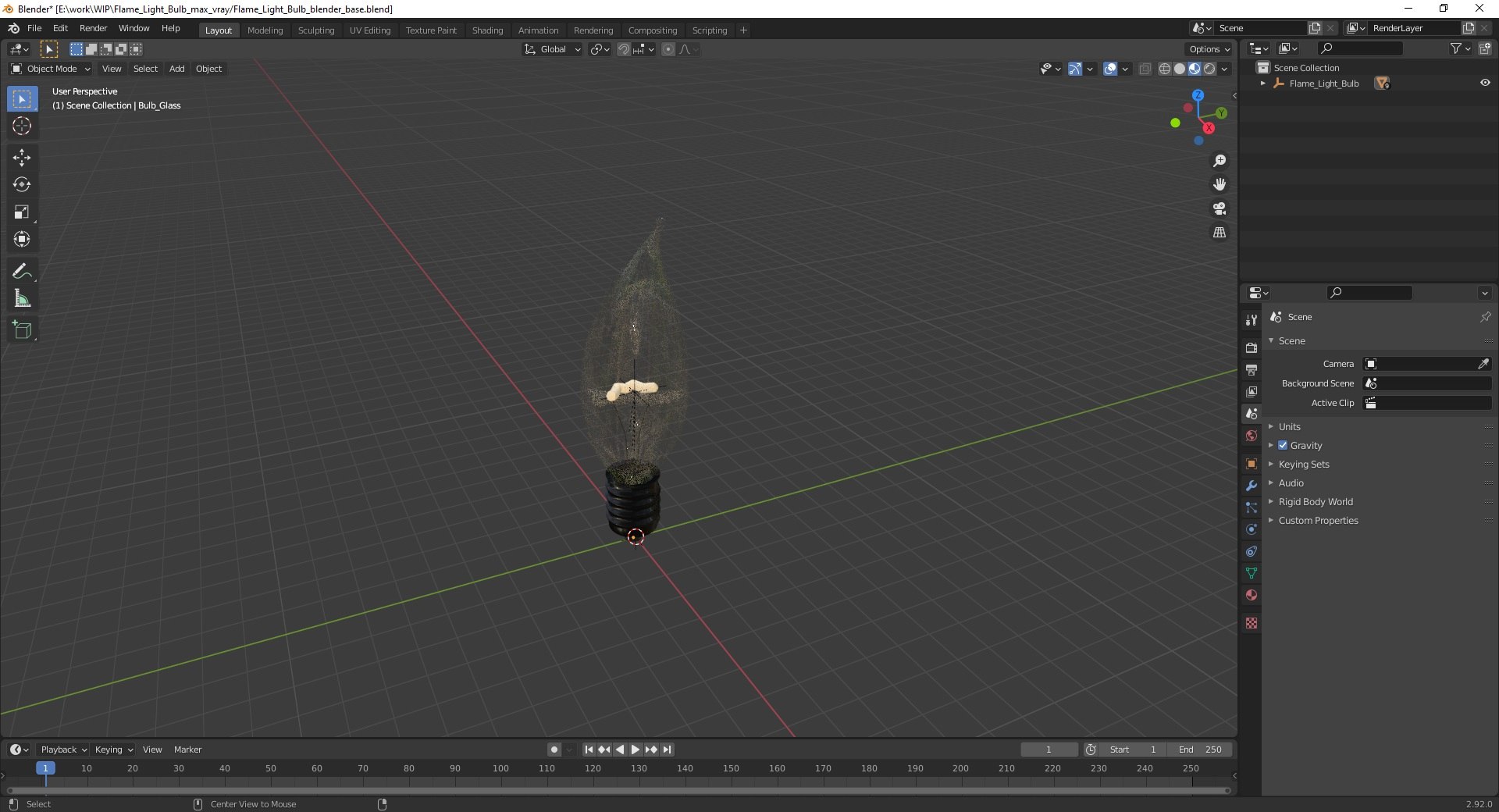 Flame Light Bulb 3D Model - TurboSquid 2237003