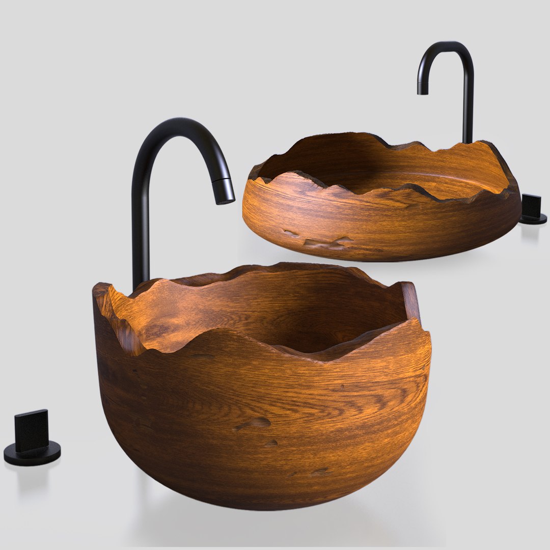 3D Wooden Basins Model - TurboSquid 1588161
