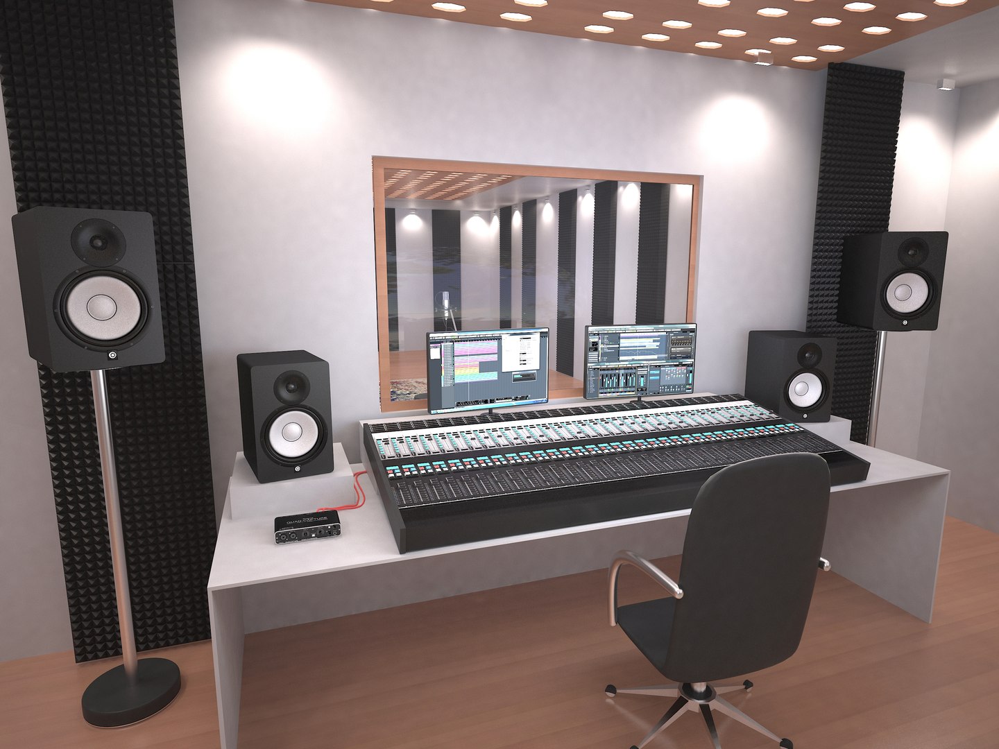 Record studio 3D model - TurboSquid 1254900