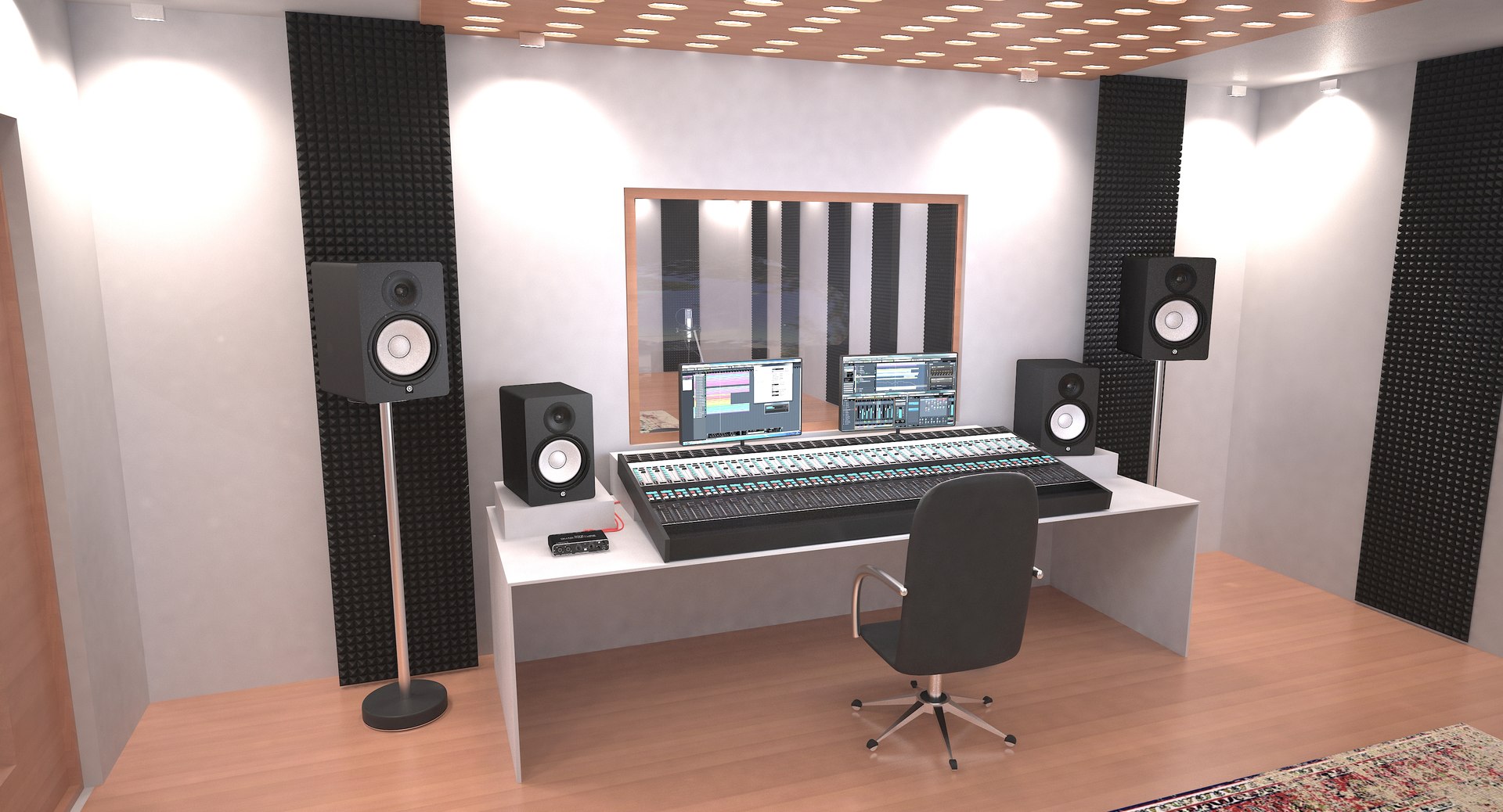 Record studio 3D model - TurboSquid 1254900