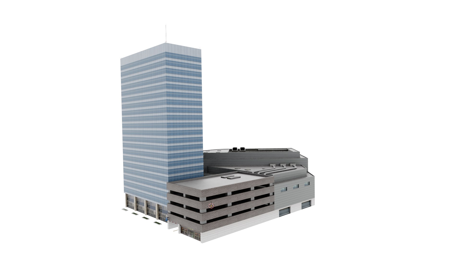 3D Detailed Building Exterior - TurboSquid 2249565