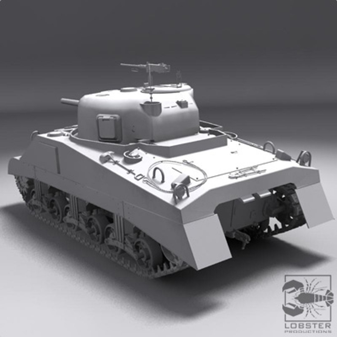 3d Max Wwii Sherman Tank M4