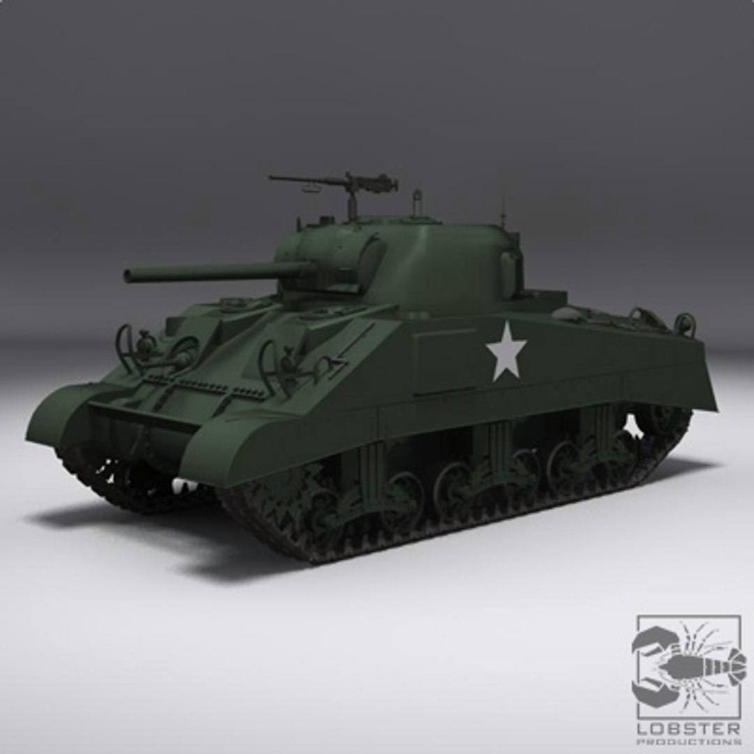 3d Max Wwii Sherman Tank M4