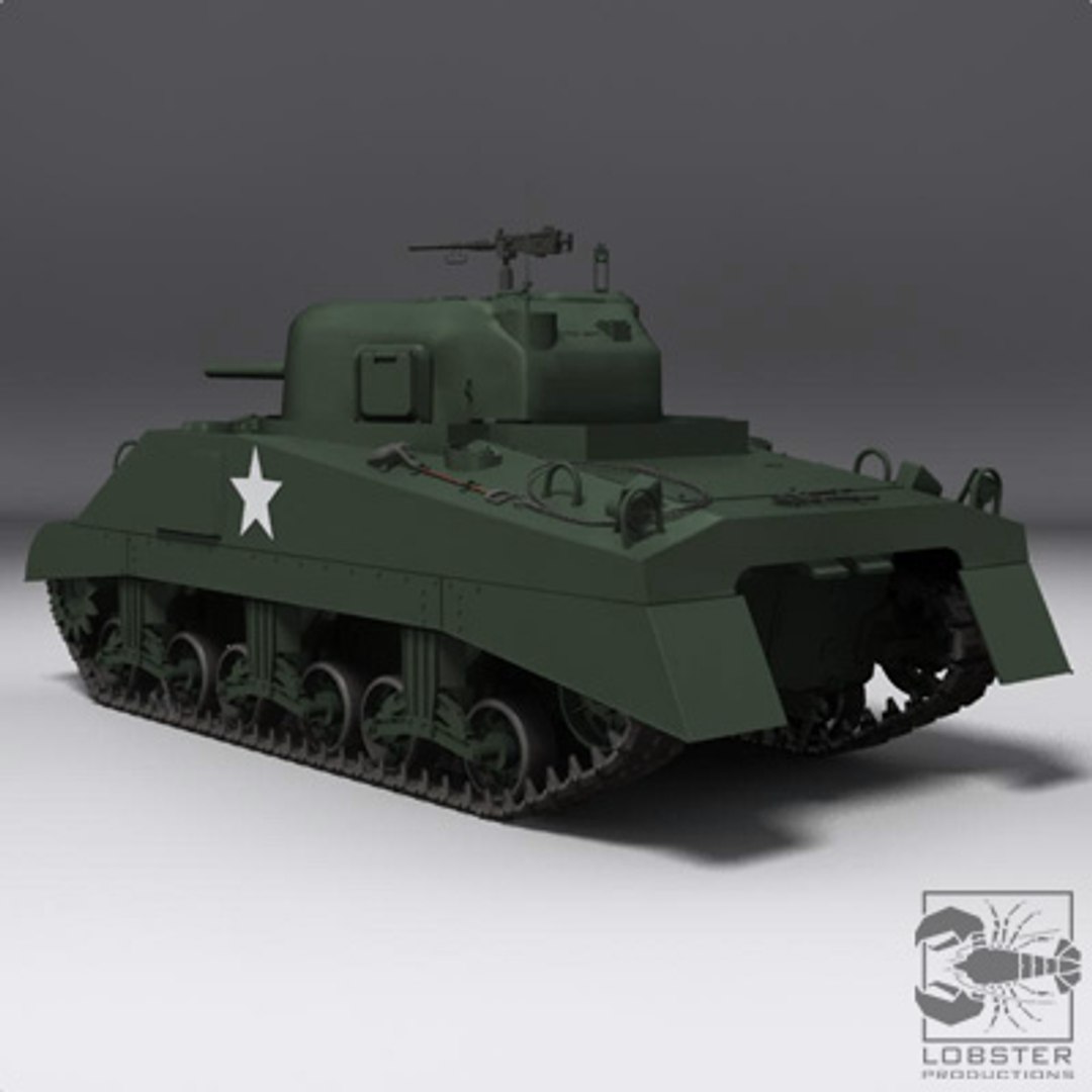 3d Max Wwii Sherman Tank M4