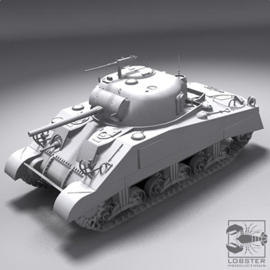 3d Max Wwii Sherman Tank M4