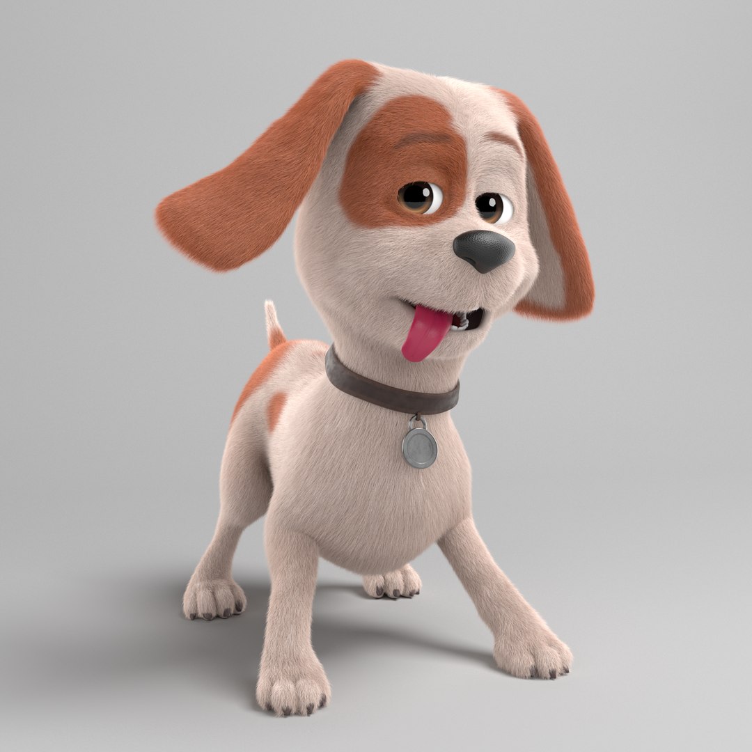 3D Ruby Cartoon Dog Rig Maya - TurboSquid 2207073
