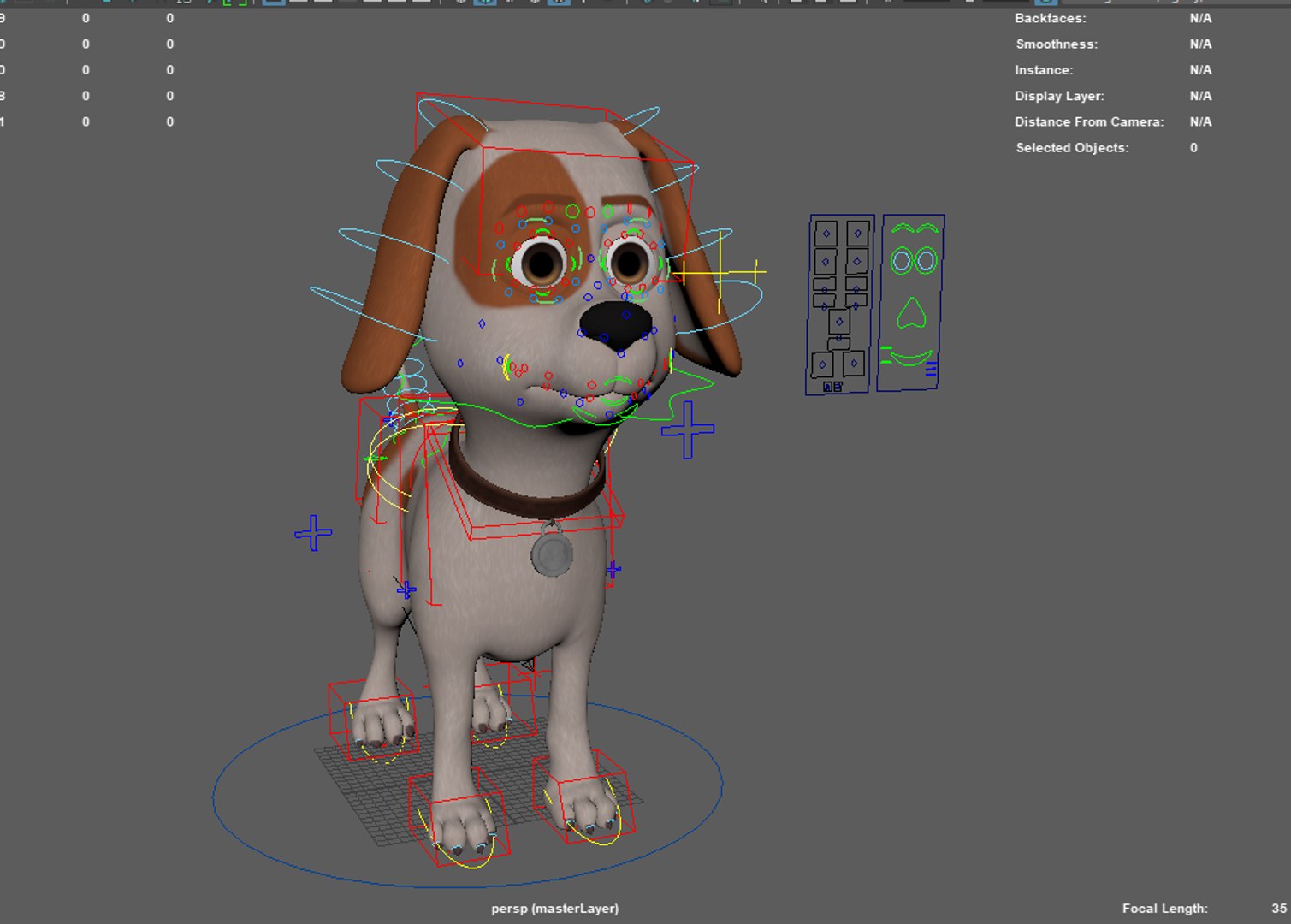 3D Ruby Cartoon Dog Rig Maya - TurboSquid 2207073