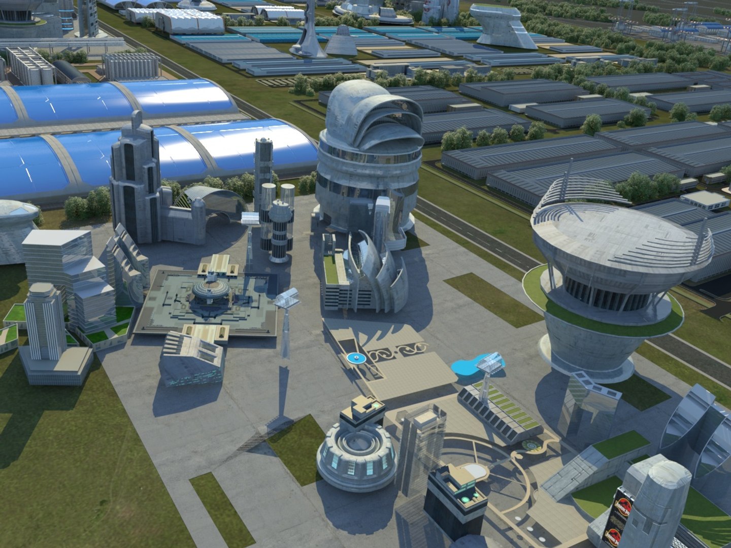Futuristic Factory 3D model - TurboSquid 1889481