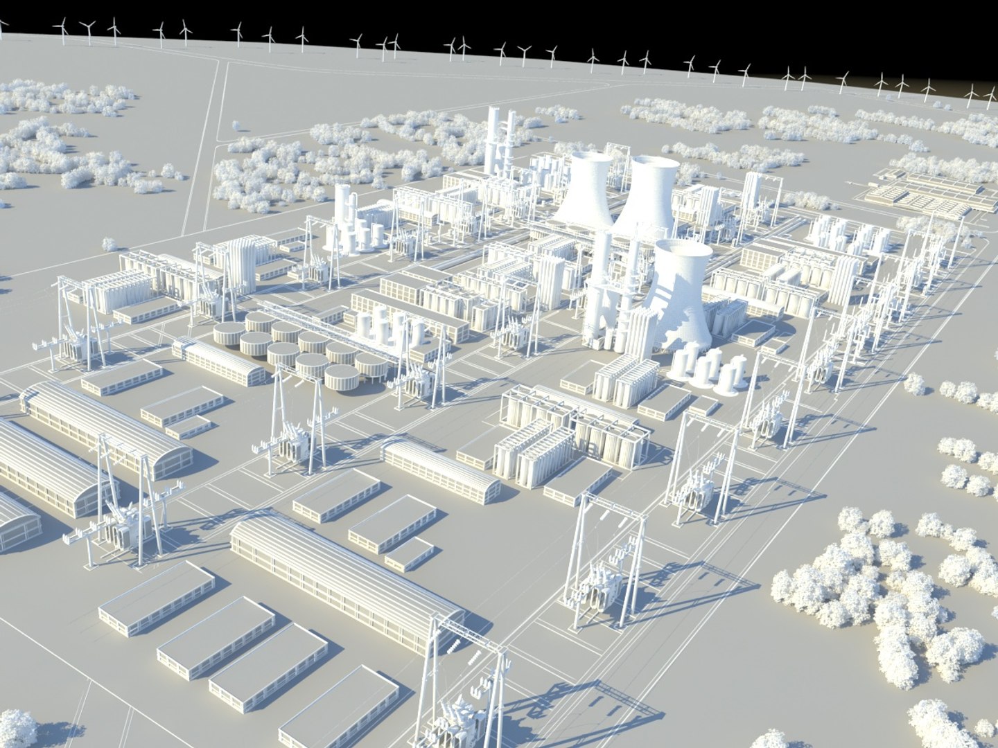 Futuristic Factory 3D model - TurboSquid 1889481