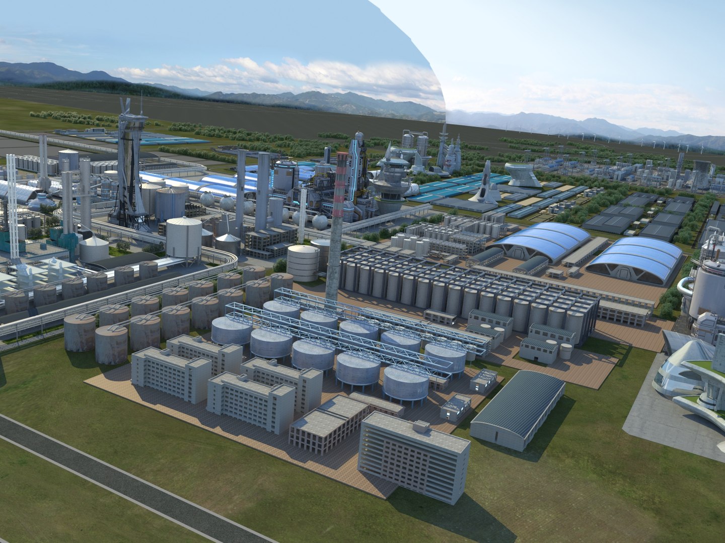 Futuristic Factory 3D model - TurboSquid 1889481