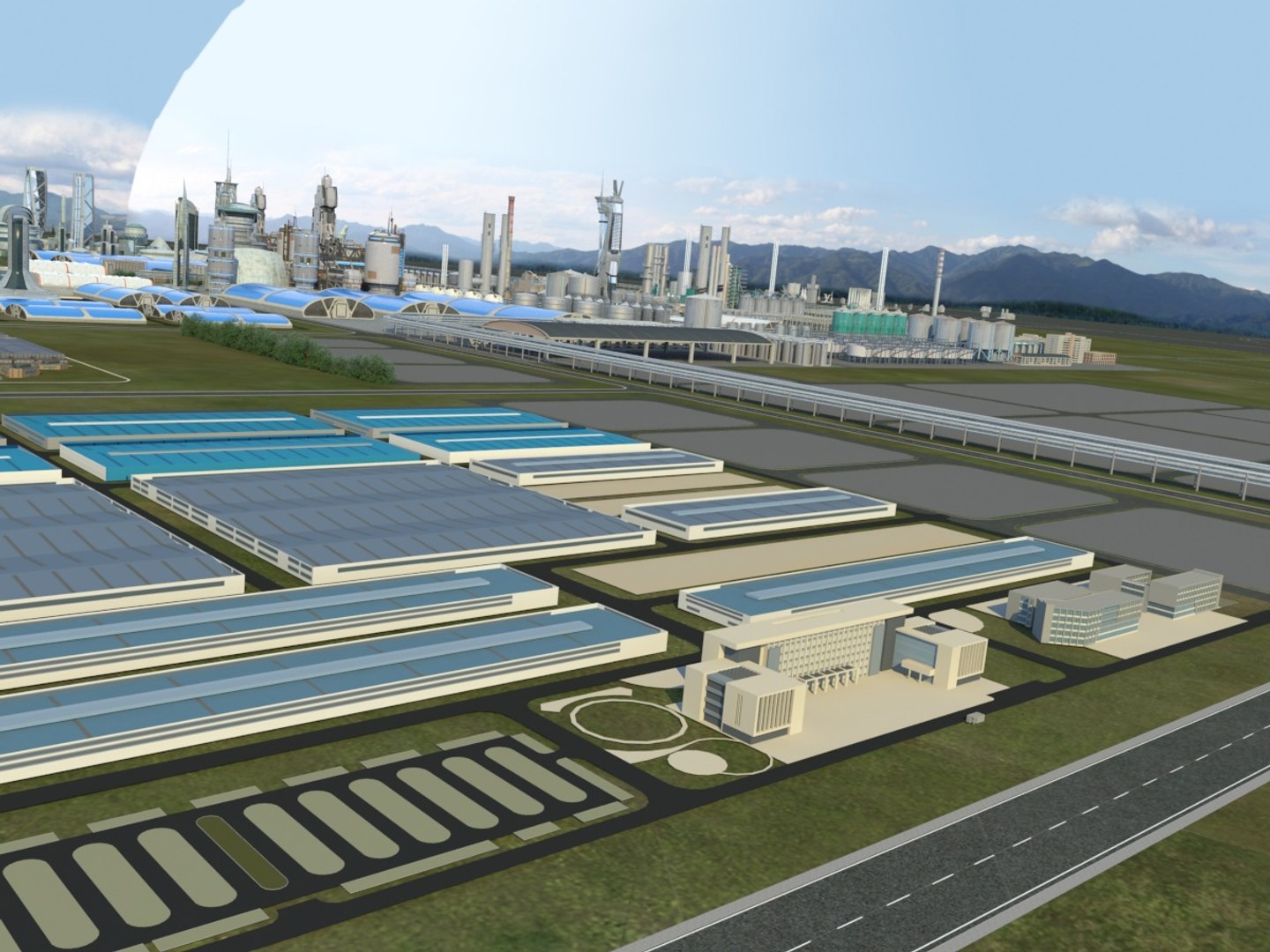 Futuristic Factory 3D model - TurboSquid 1889481