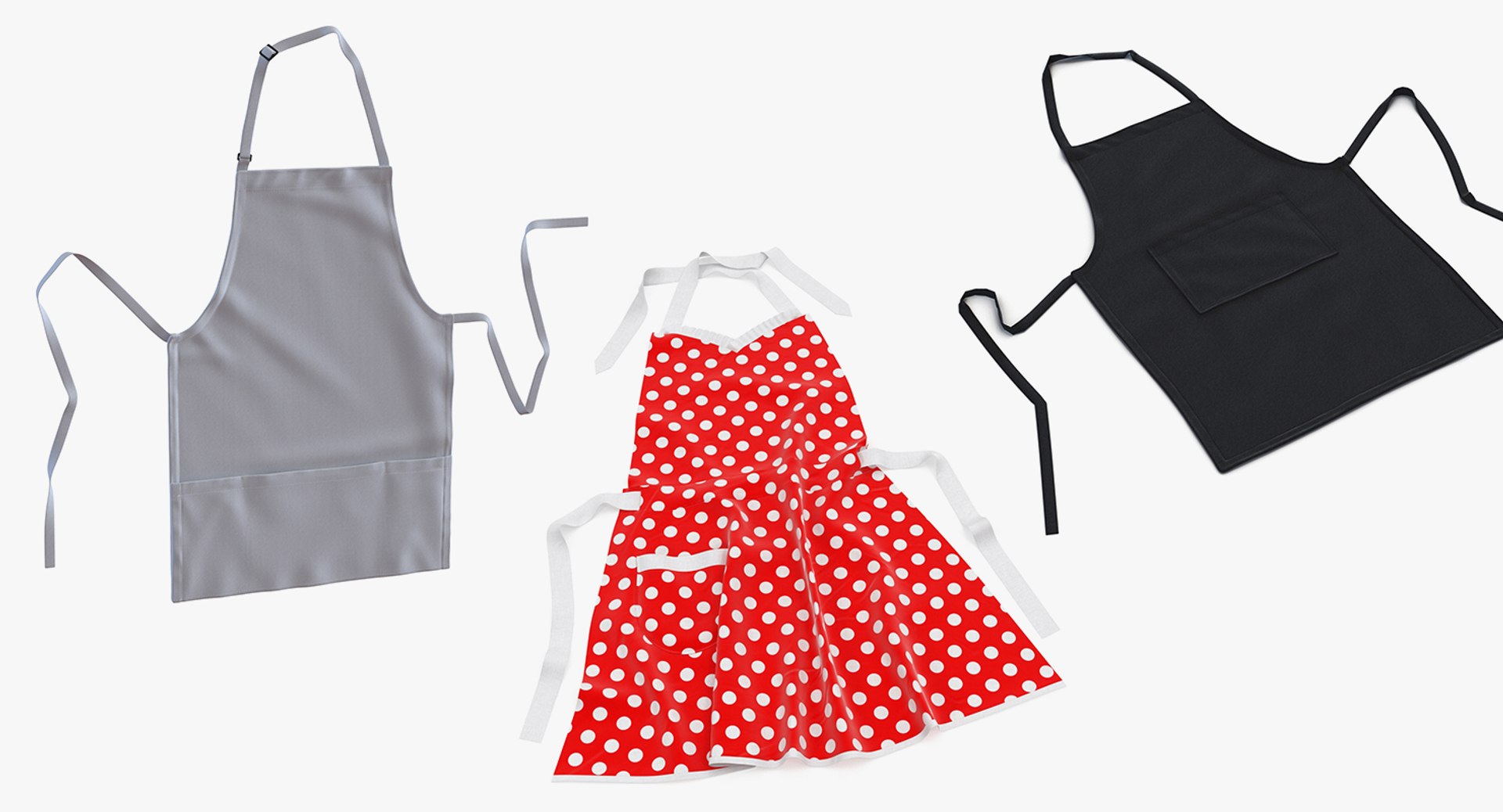 3D Aprons Set Kitchen - TurboSquid 1325788