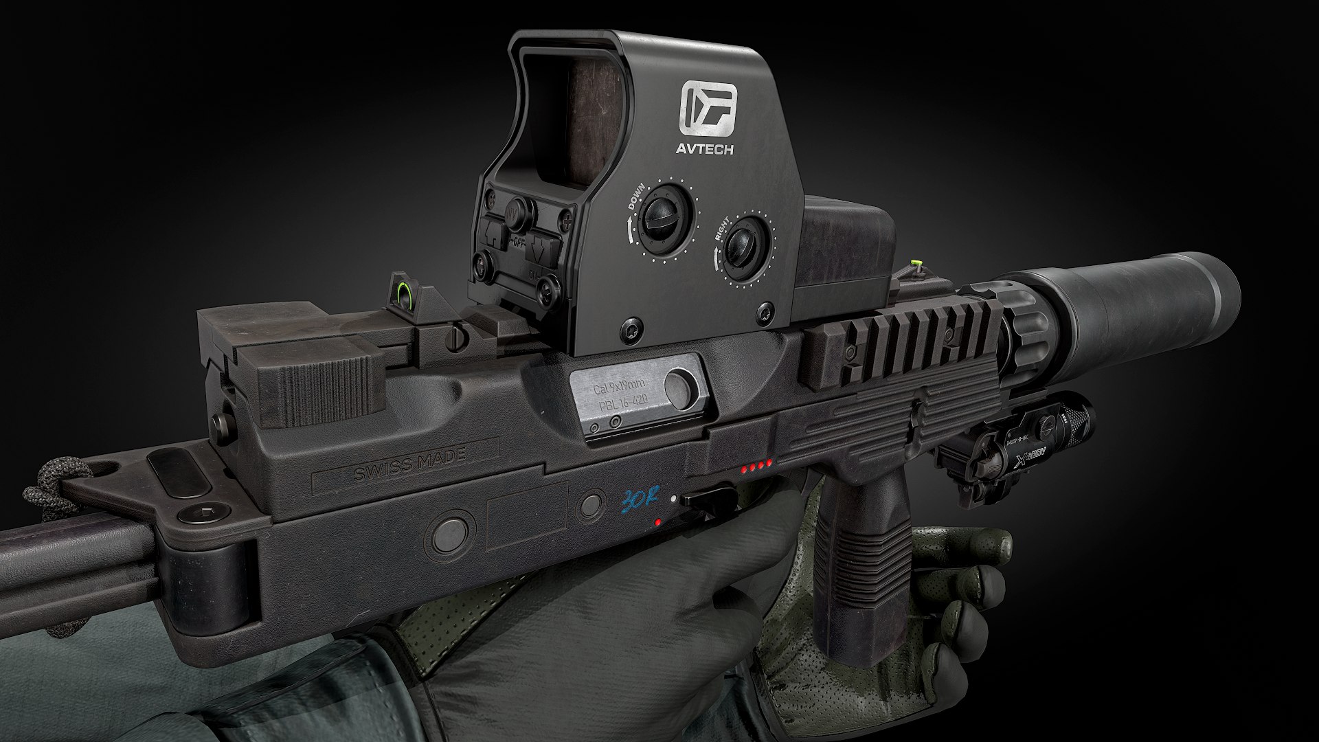 3D Submachine Mp9 Gun - TurboSquid 1543998