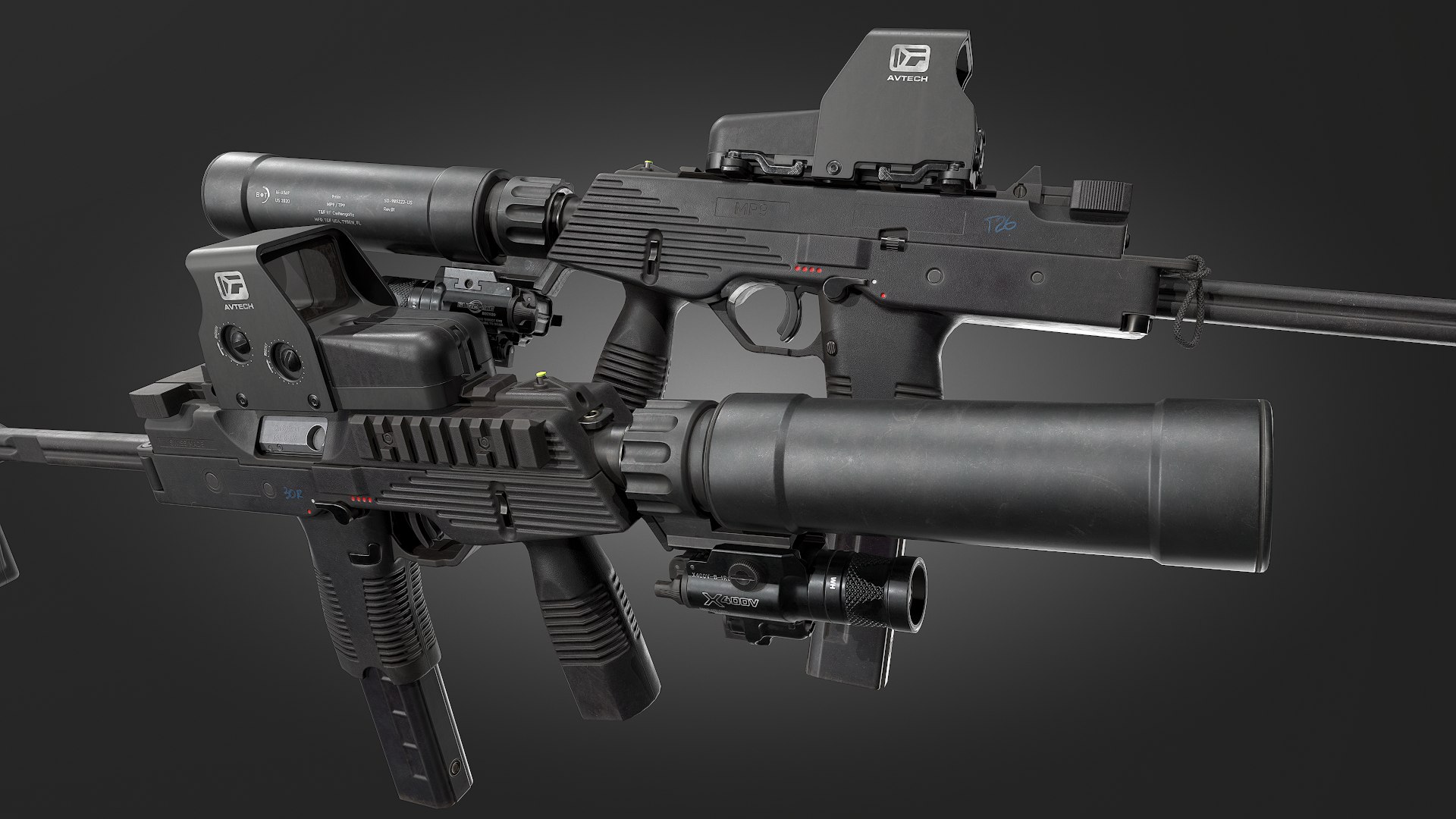 3D Submachine Mp9 Gun - TurboSquid 1543998