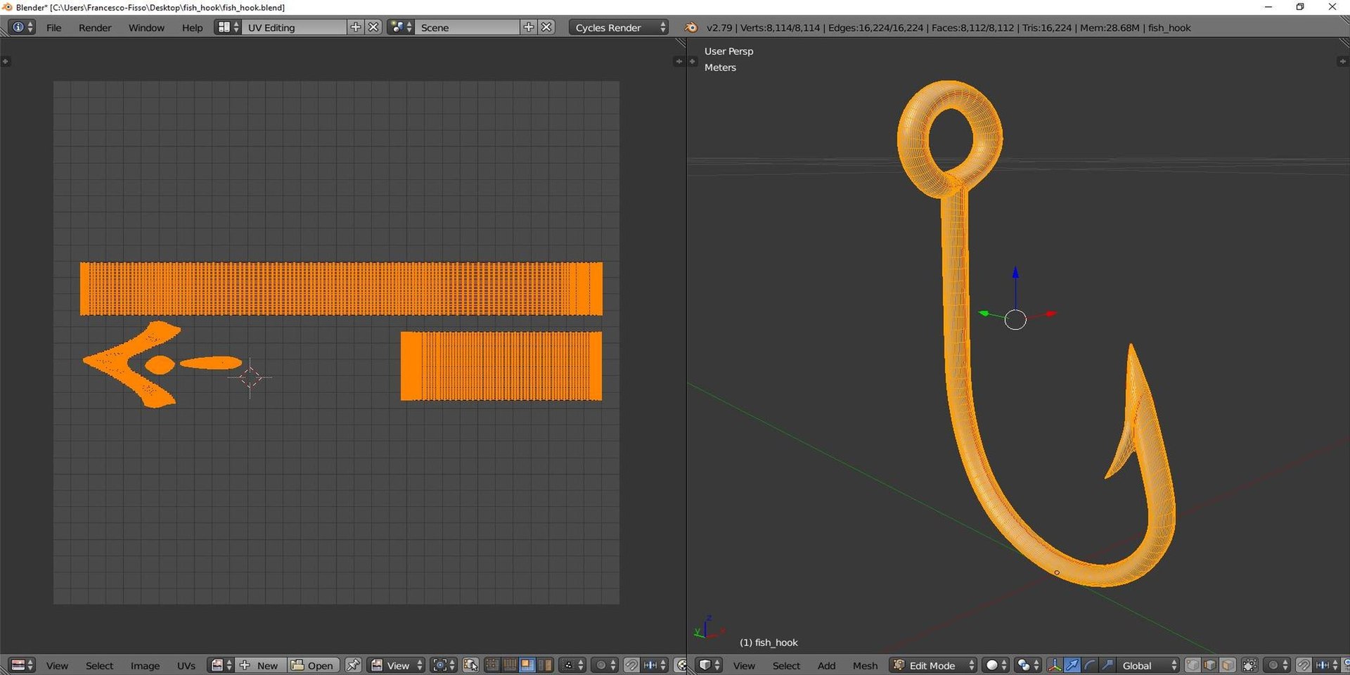 3D Fish Hook Model - TurboSquid 1374171