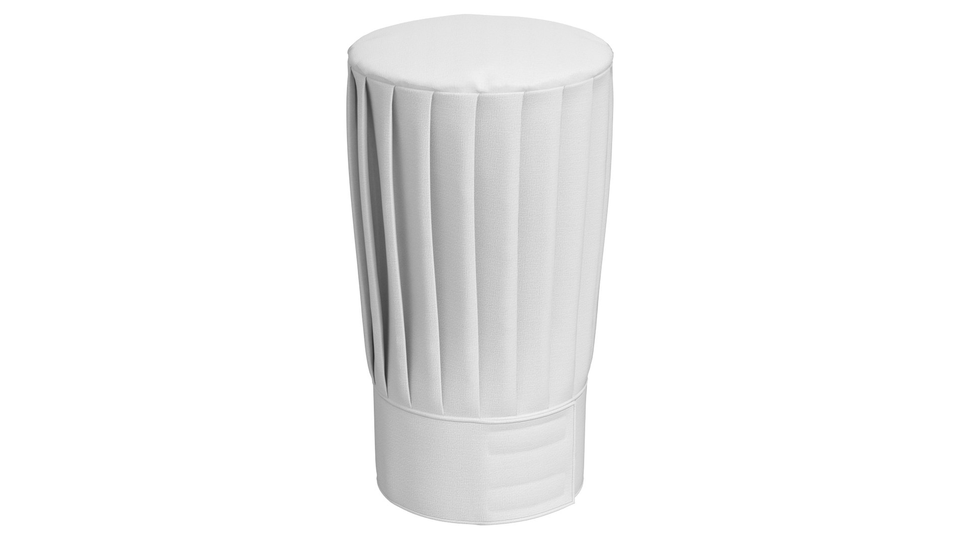 3D Model White Tall Chef Hat - TurboSquid 2149386