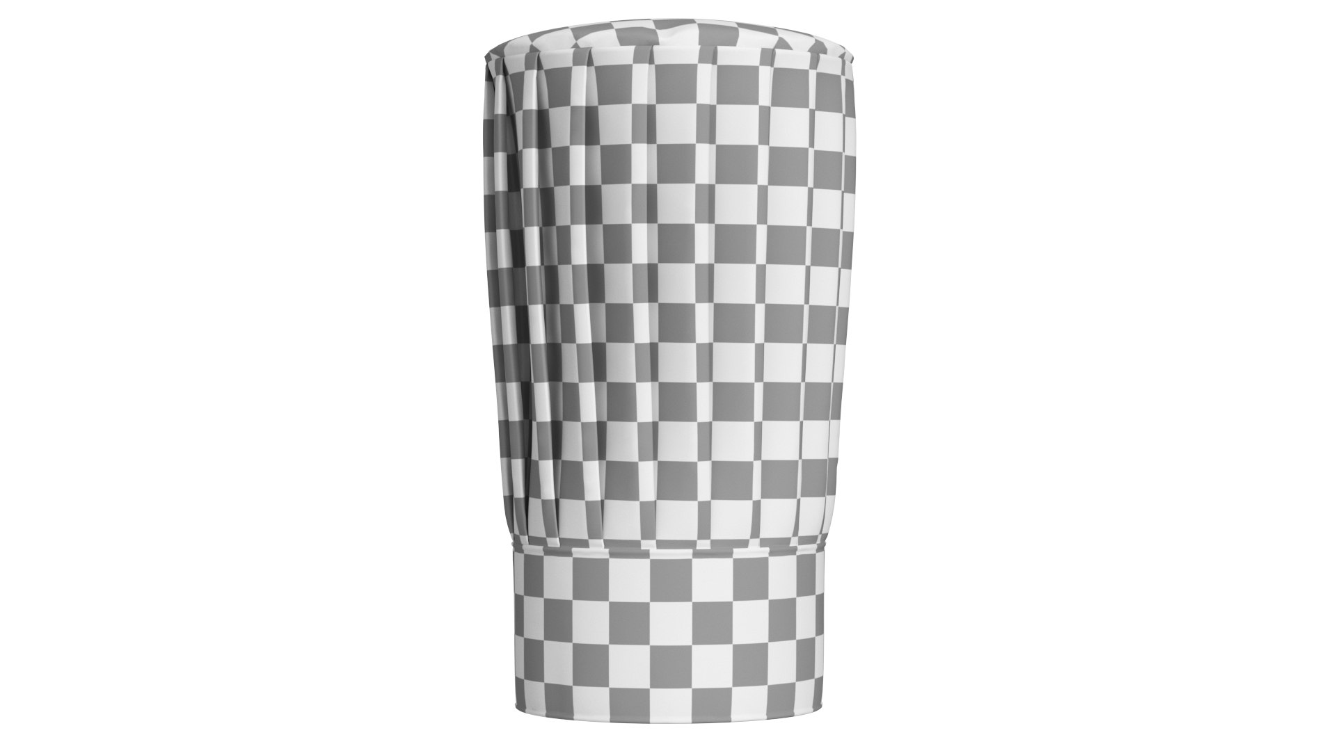 3D Model White Tall Chef Hat - TurboSquid 2149386