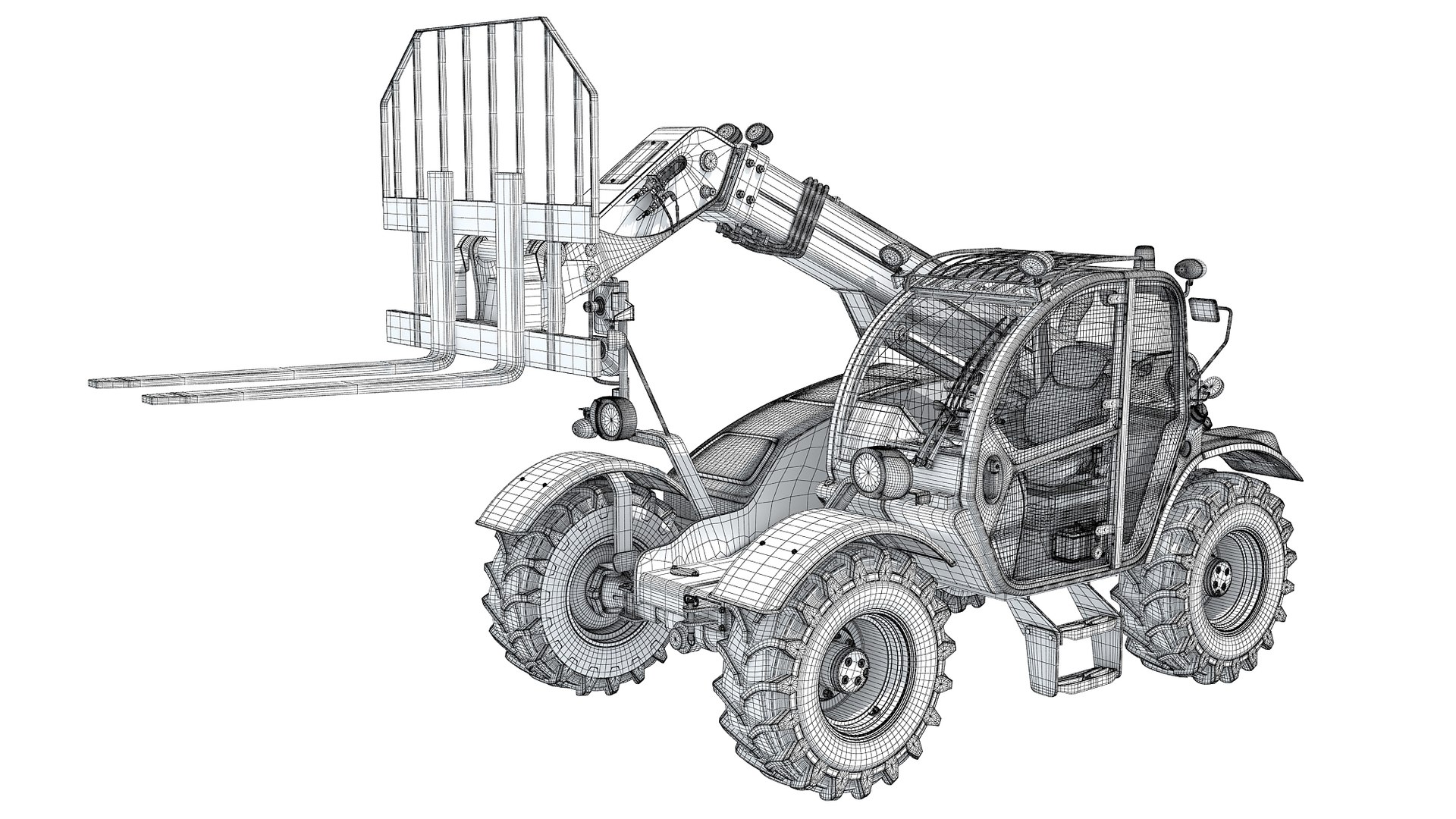 Telescopic Telehandler Forklift 3D Model - TurboSquid 2255864
