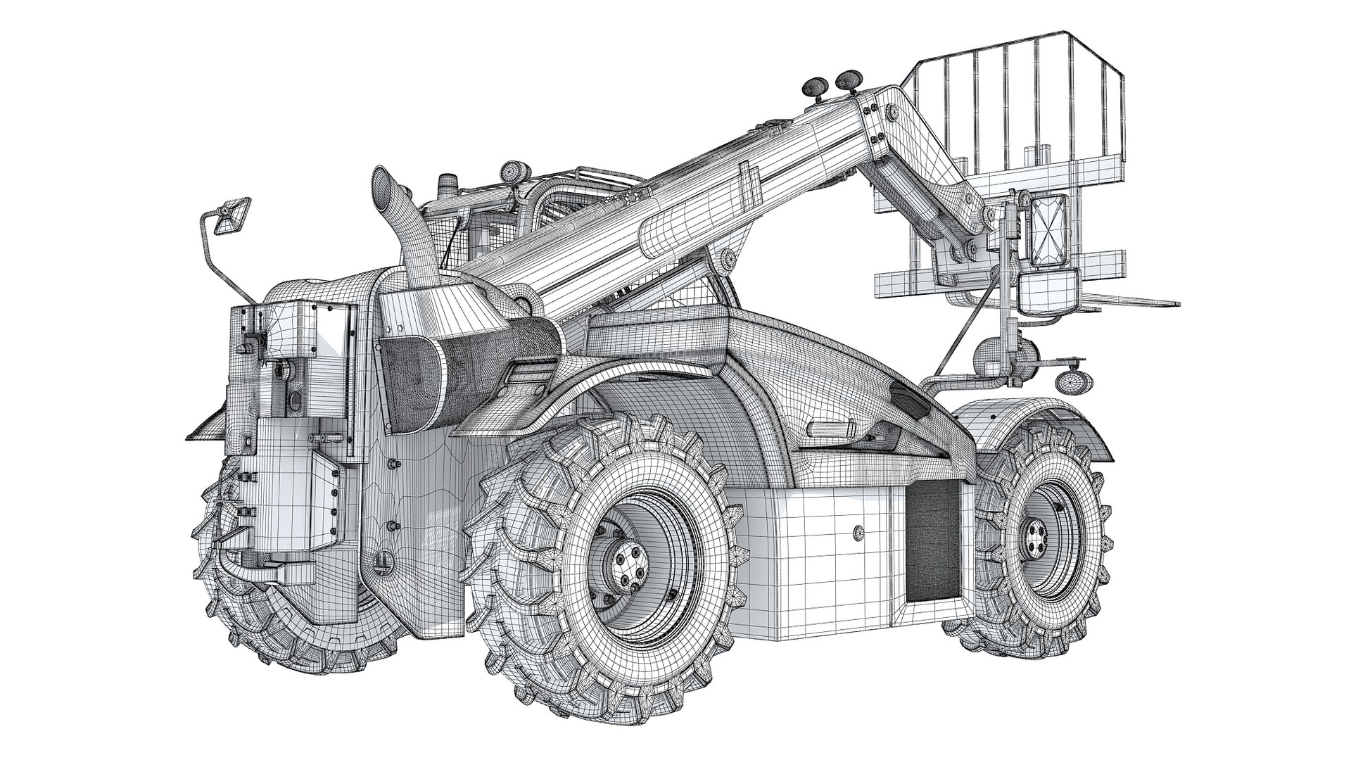 Telescopic Telehandler Forklift 3D Model - TurboSquid 2255864