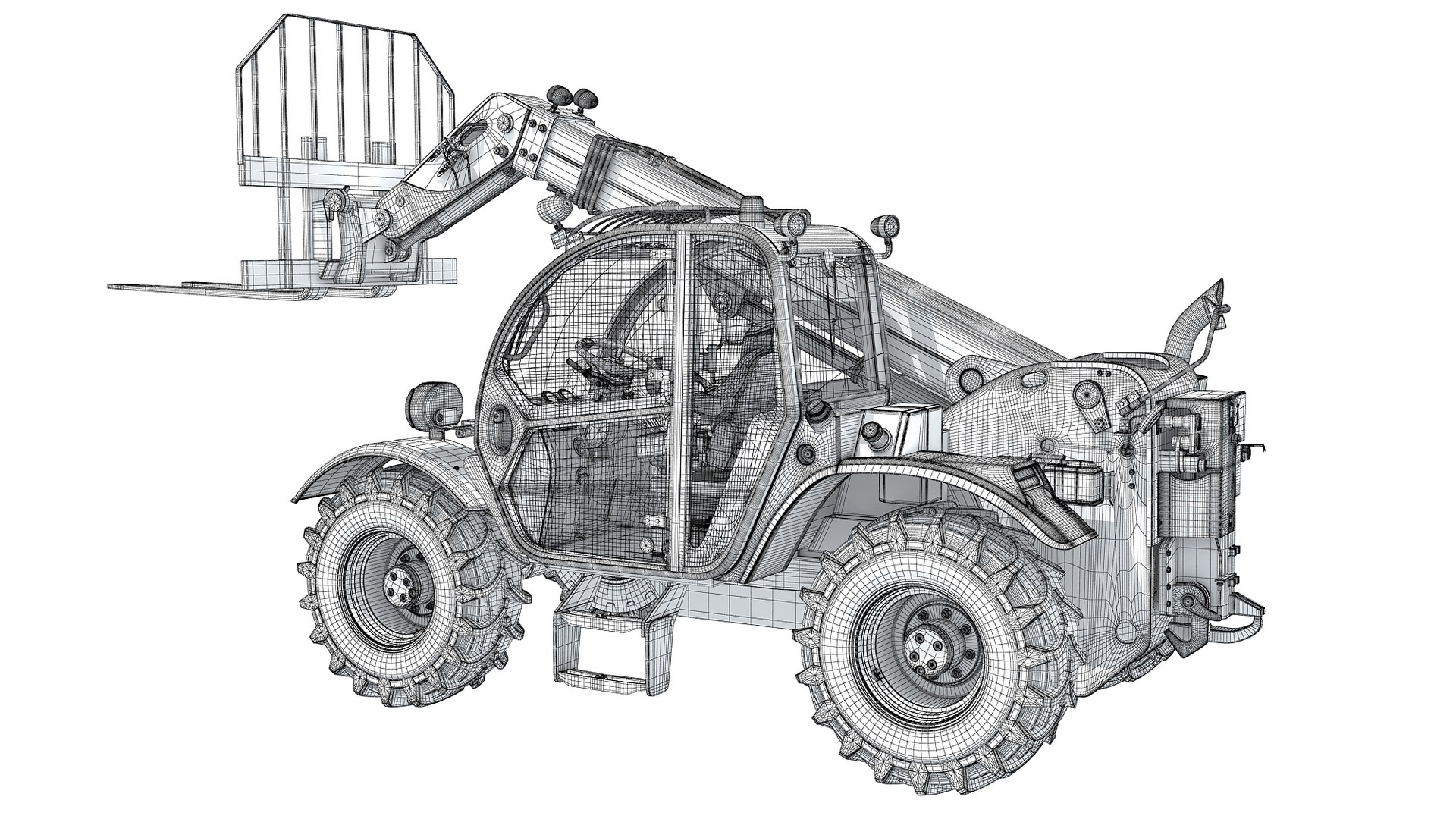 Telescopic Telehandler Forklift 3D Model - TurboSquid 2255864