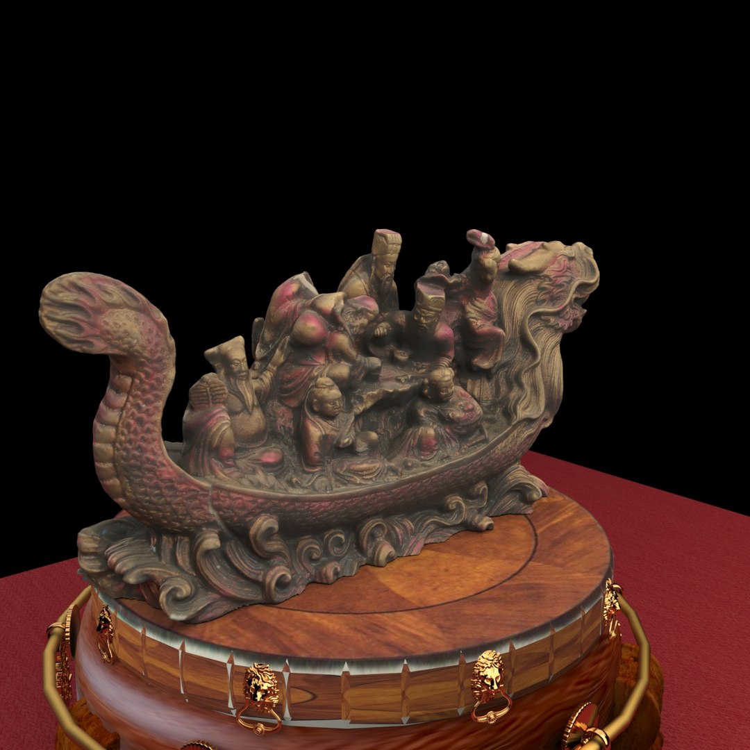 3D Chinese Dragon Boat - TurboSquid 2235382