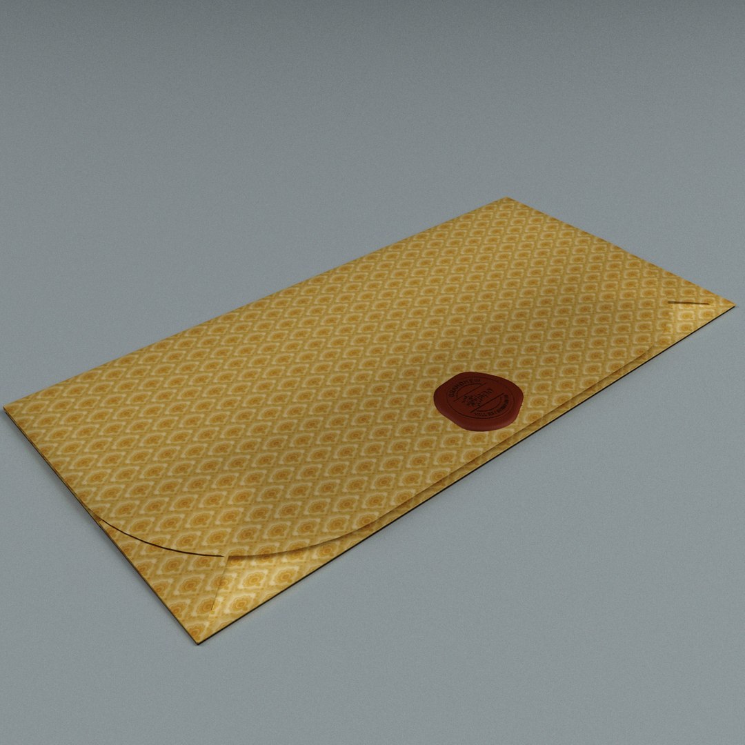3d model envelope greetings