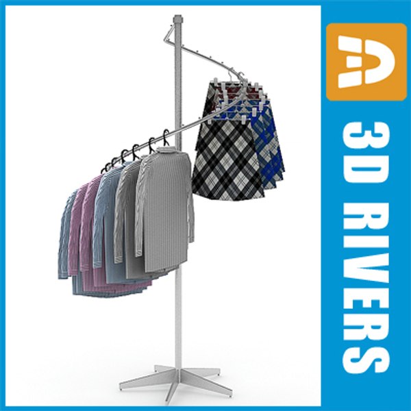 clothes display rack 3d model