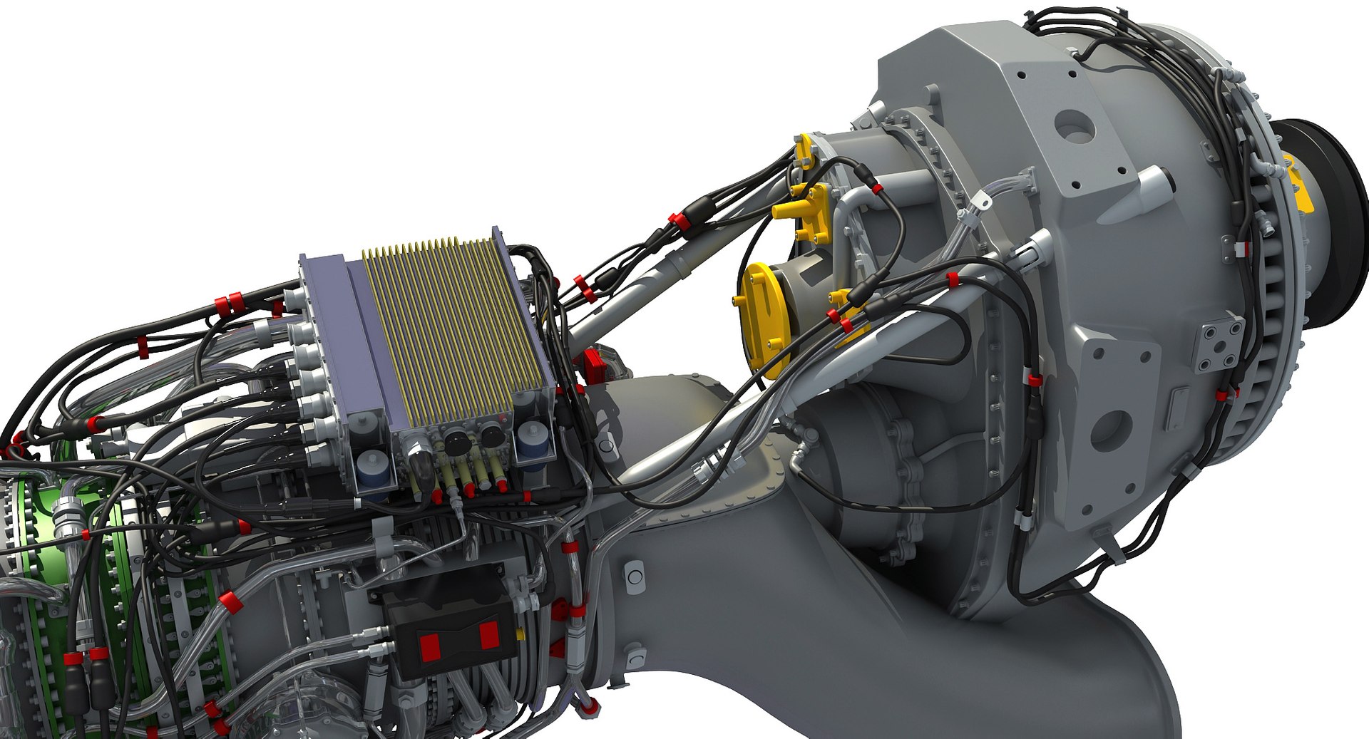 Europrop Tp400-d6 Turboprop Engine 3d Model