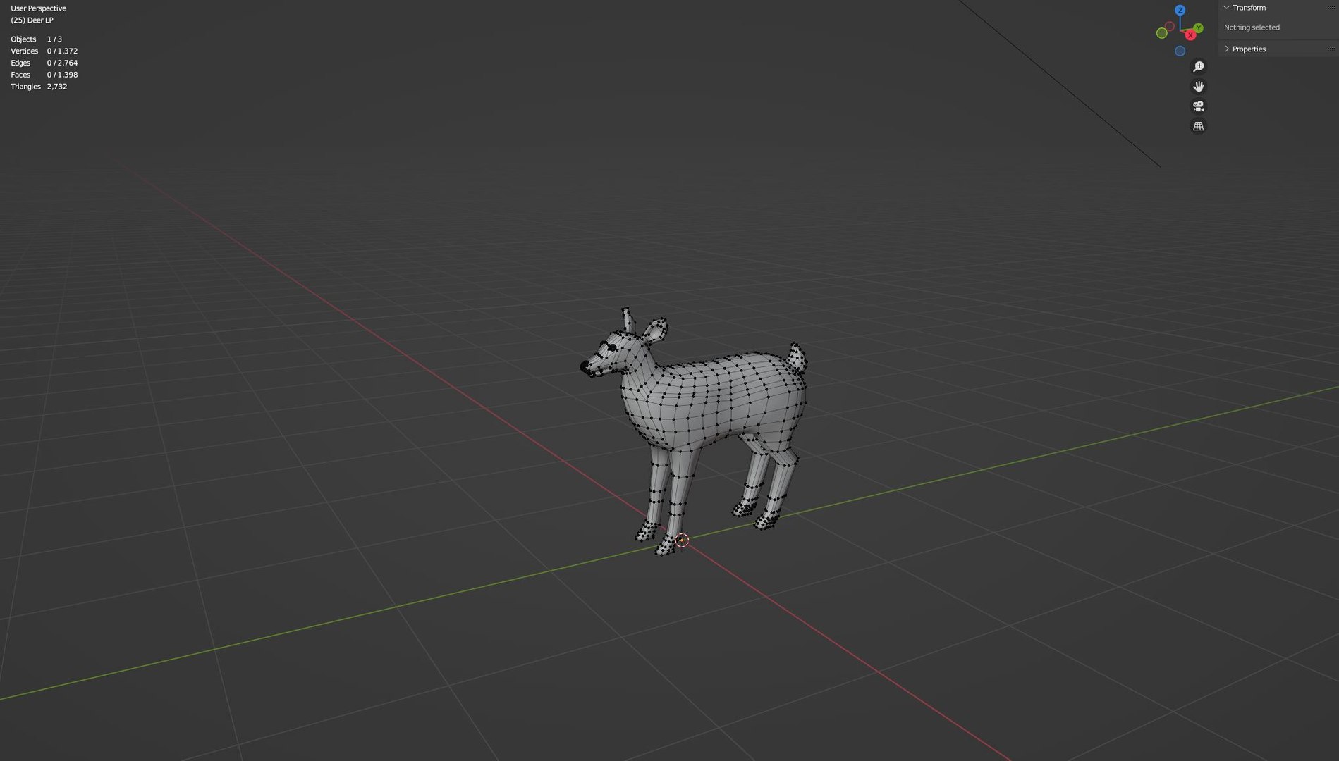 3D LowPoly Doe Model - TurboSquid 2035605