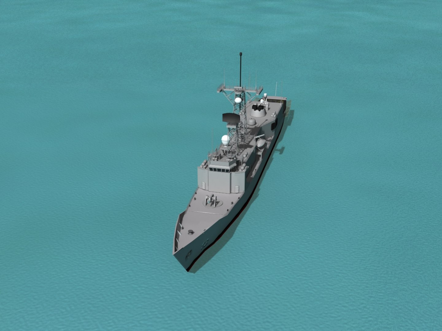Perry Class Frigate 3d Max