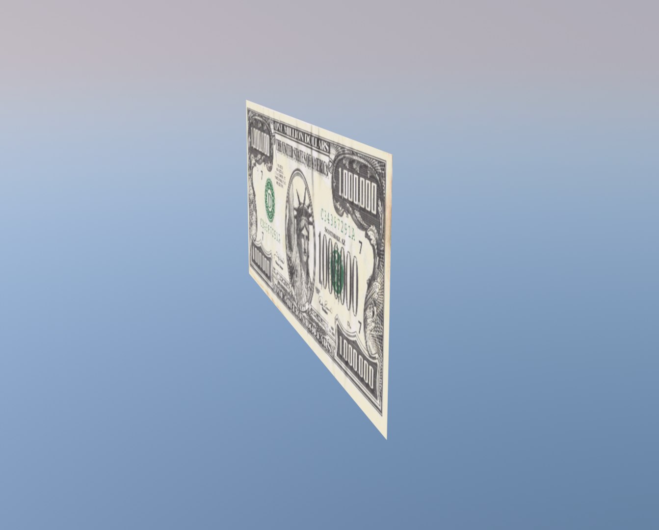 3D 1000000 million dollars cash model - TurboSquid 1572105